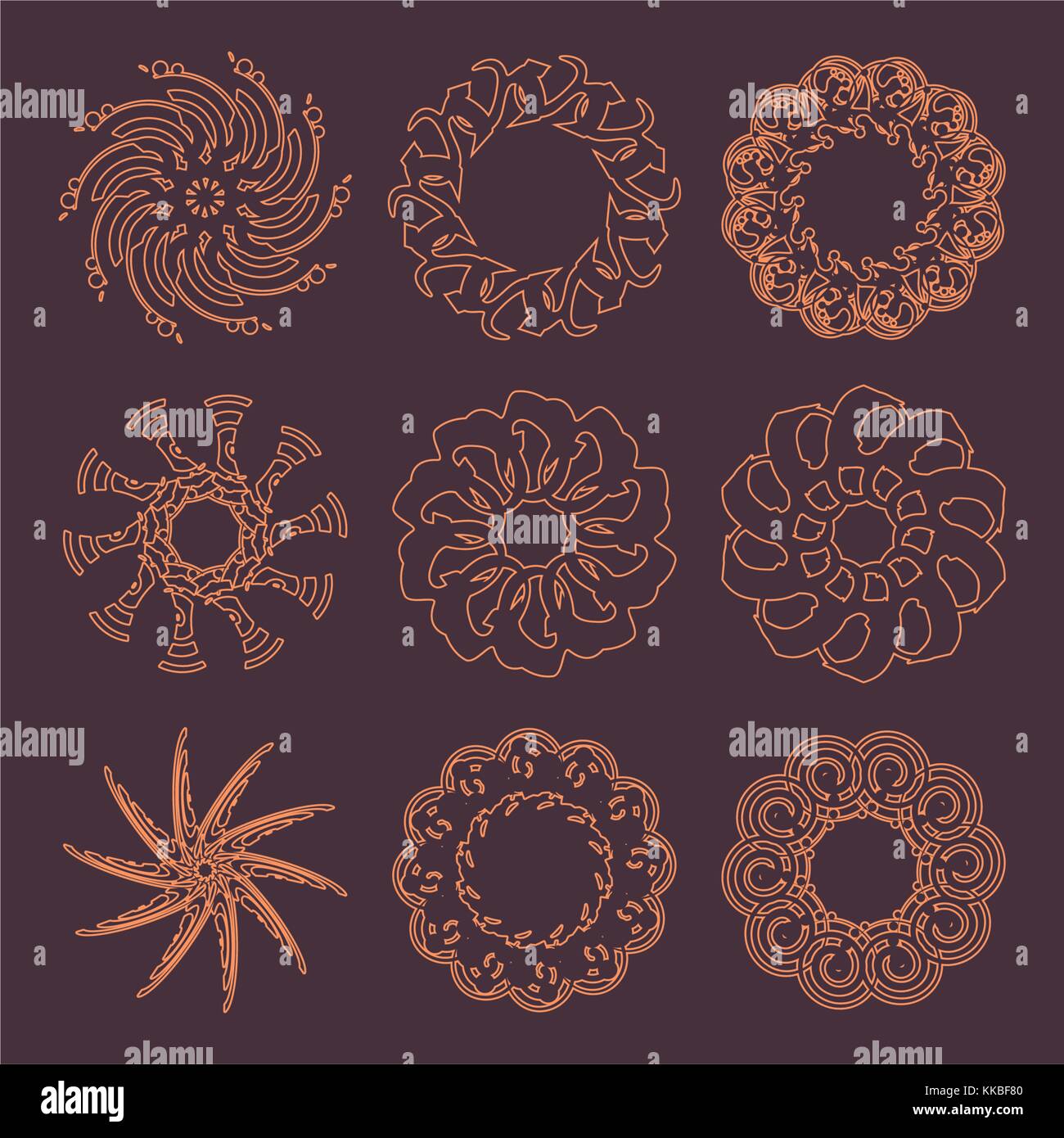 Decorative design elements. Patterns set Stock Vector Image & Art - Alamy