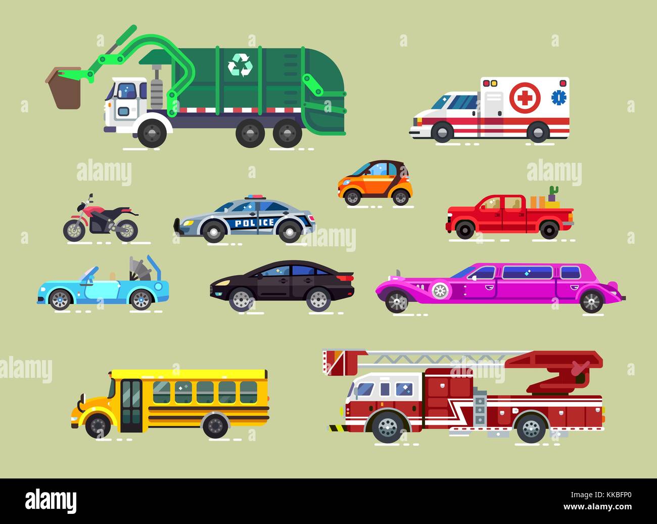 Various cartoon vehicles hi-res stock photography and images - Alamy