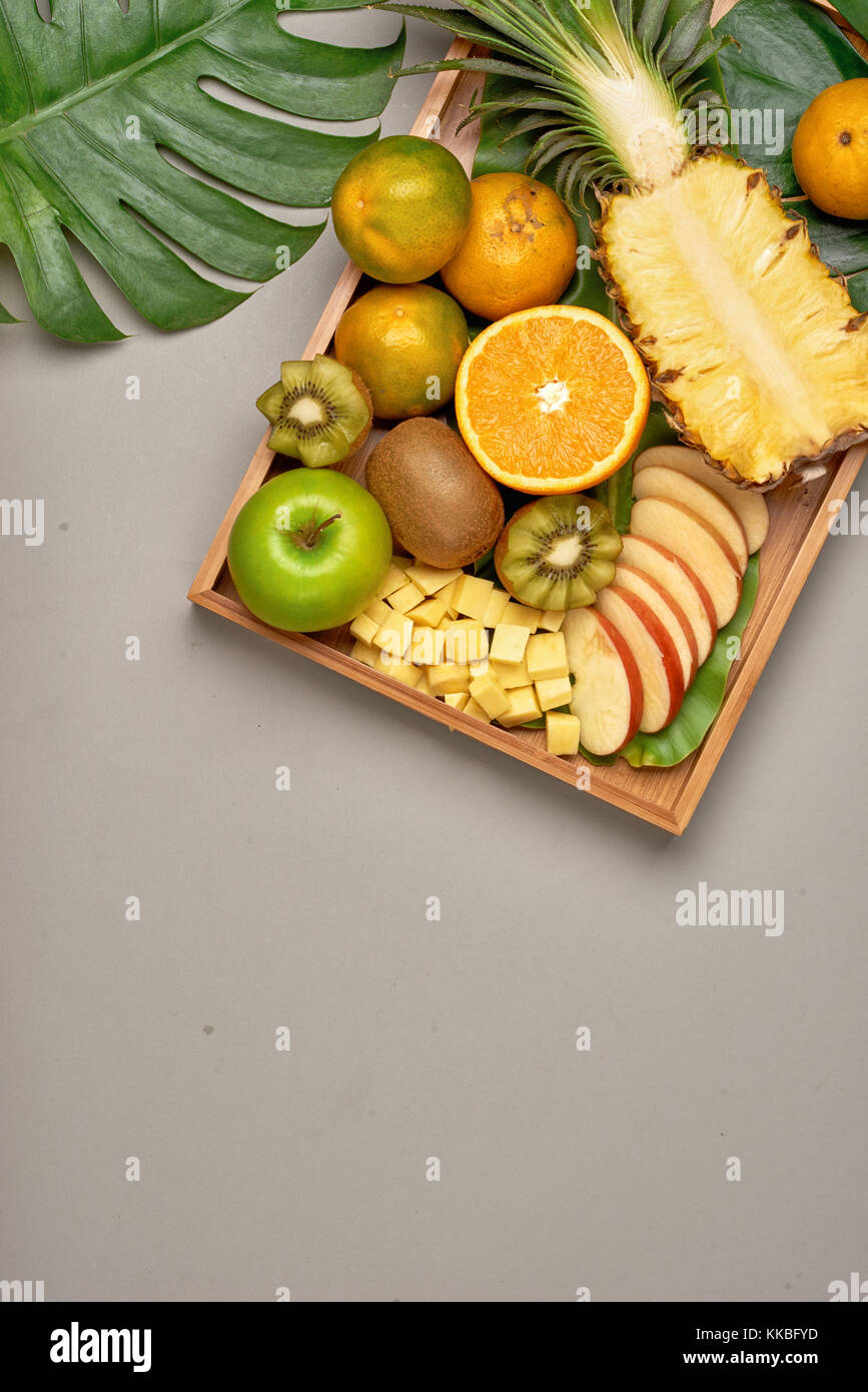 Healthy eating, dieting. Fresh various tropical fruits Stock Photo - Alamy