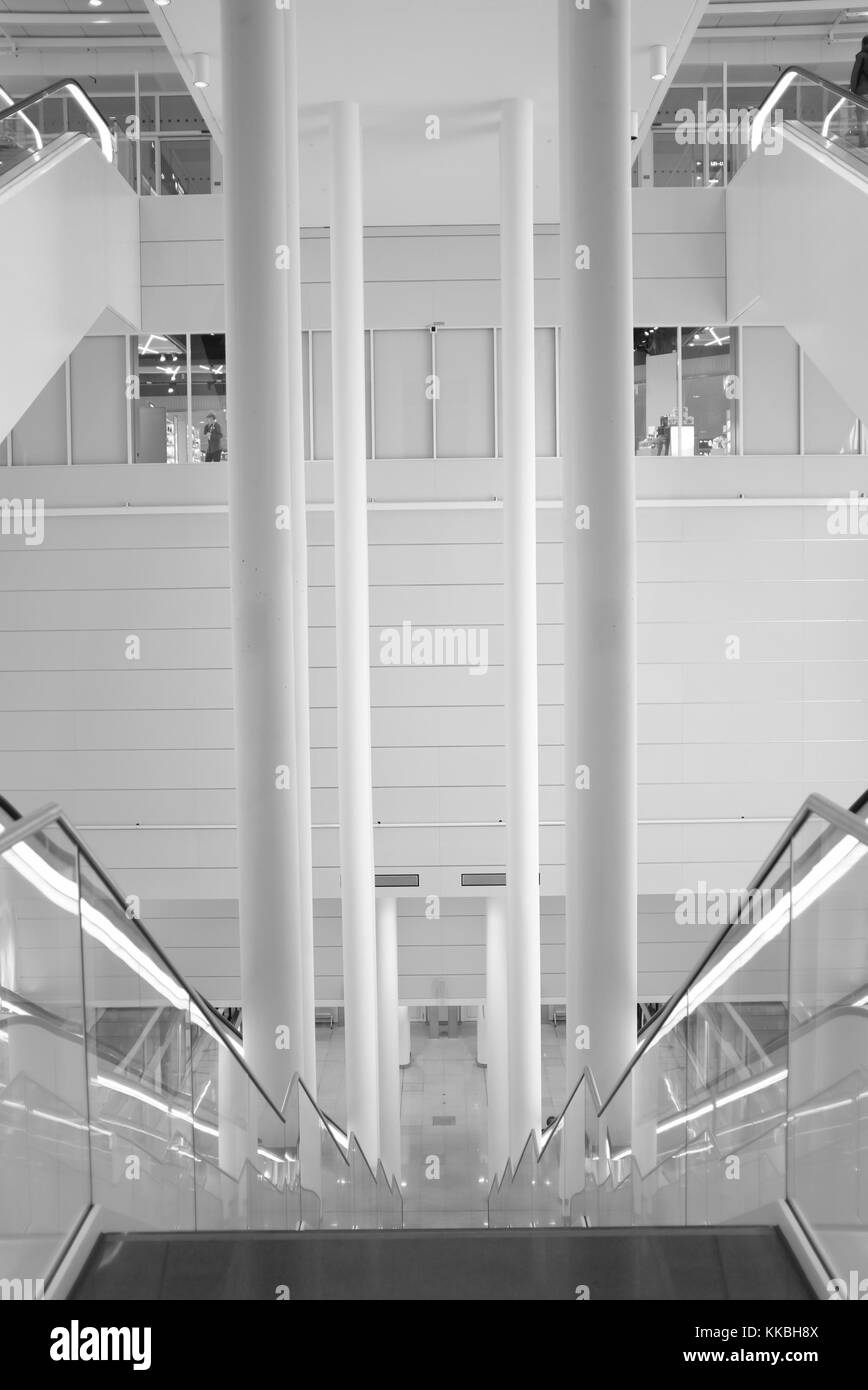 Modern interior background wall Black and White Stock Photos & Images ...