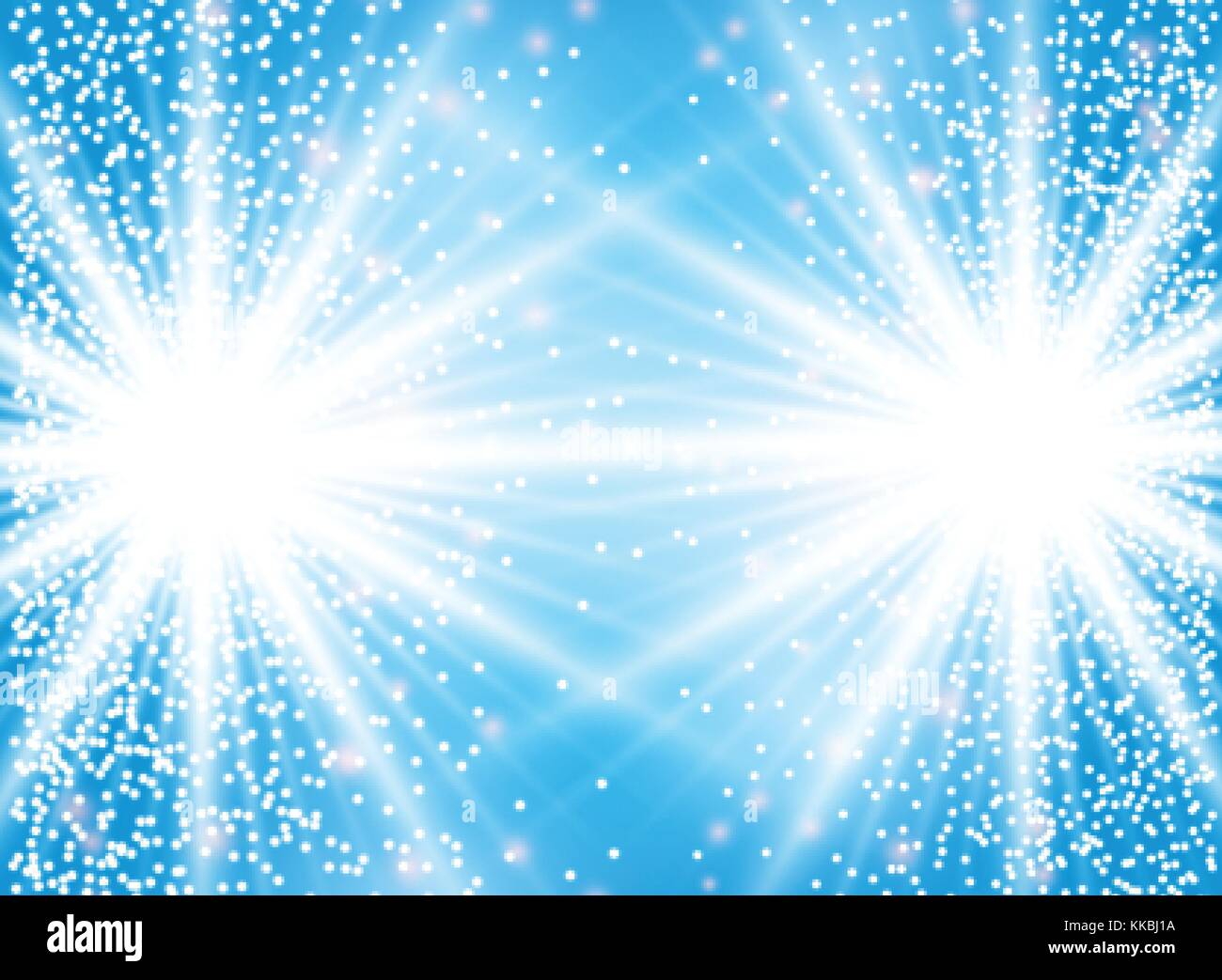 sunlight effect sparkle on blue background with glitter copy space ...