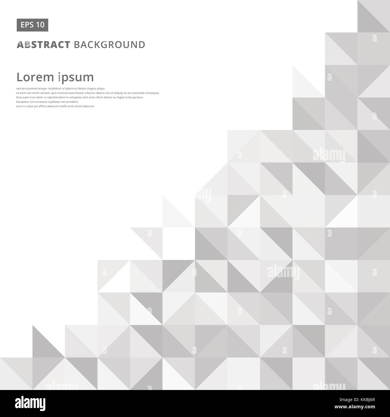 Abstract gray triangle and square in grey or white color pattern ...