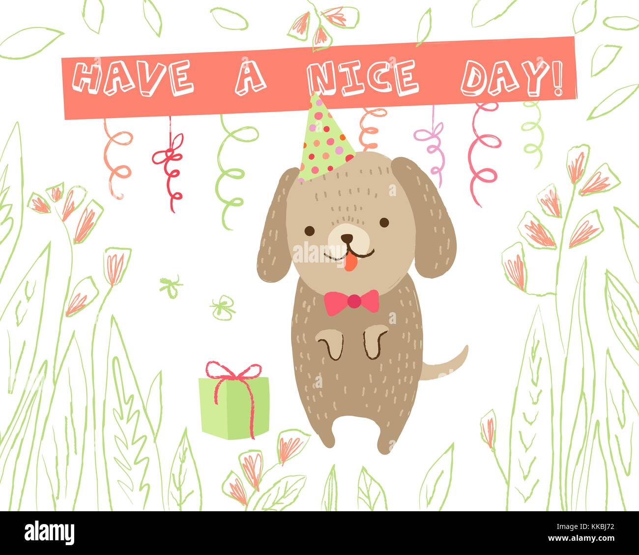 Animal greeting card Stock Vector Image & Art - Alamy