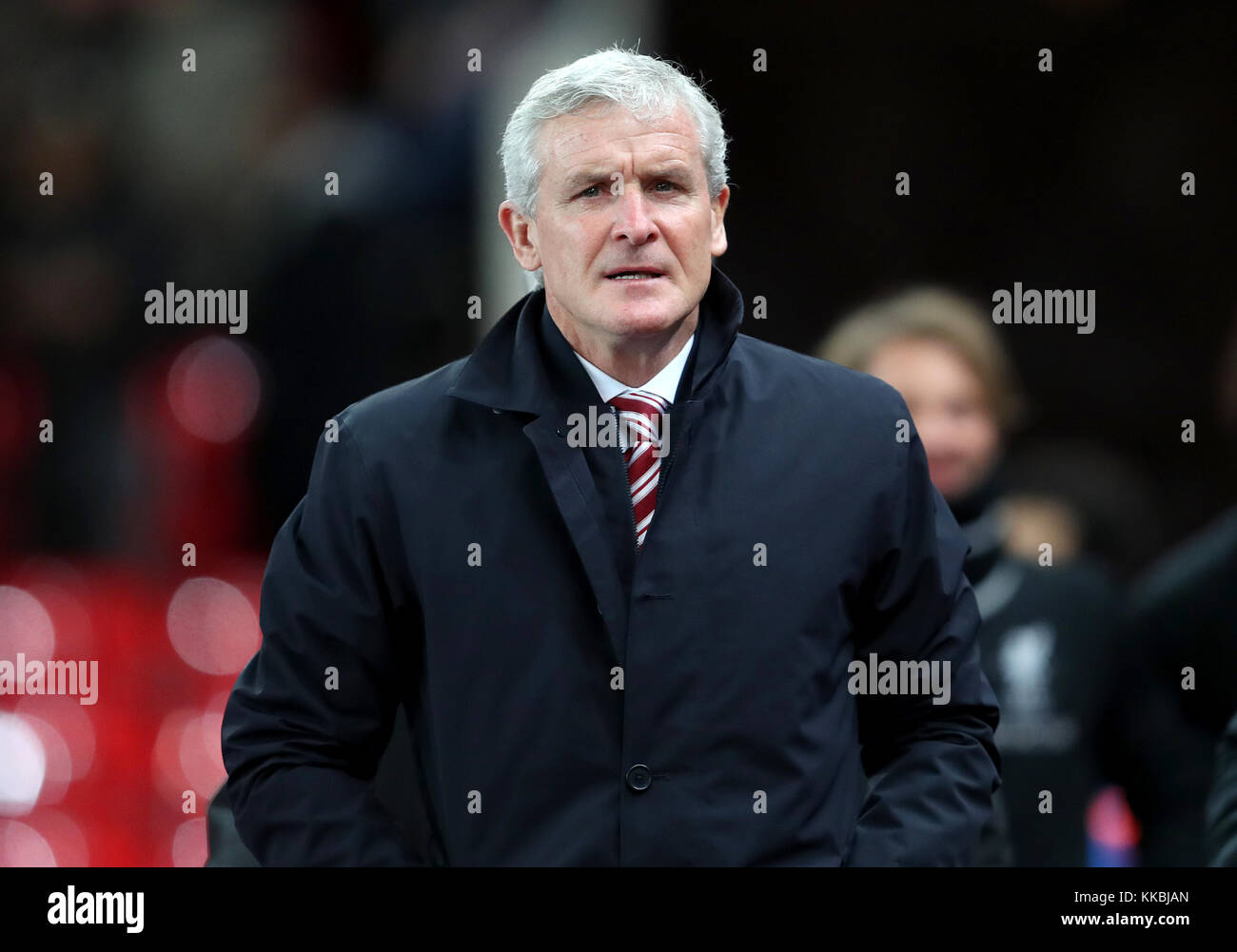 Stoke City manager Mark Hughes during the Premier League match at the ...