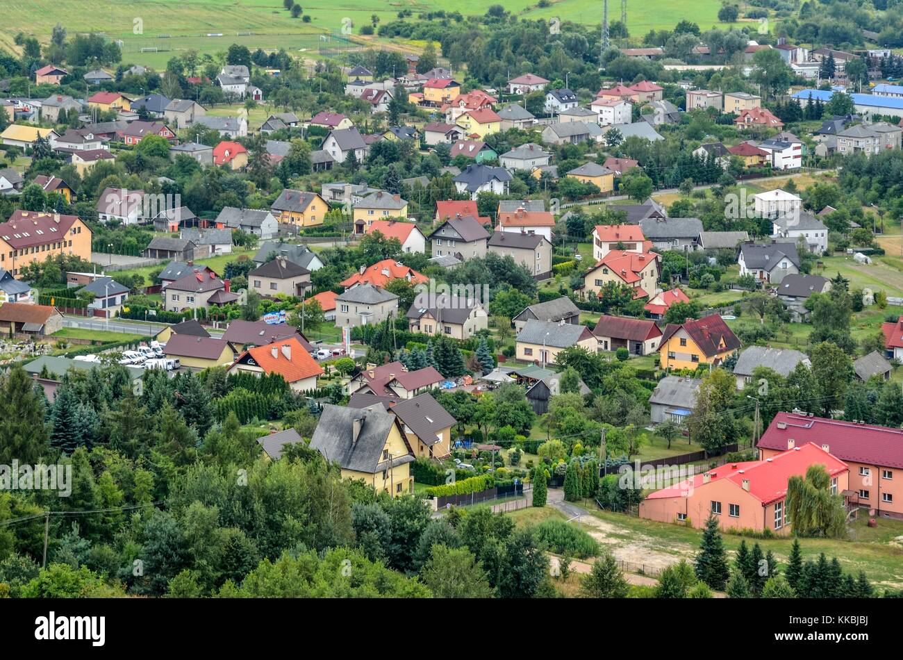 BABICE, POLAND - AUGUST 19, 2017: View of the town in ruins of the ...