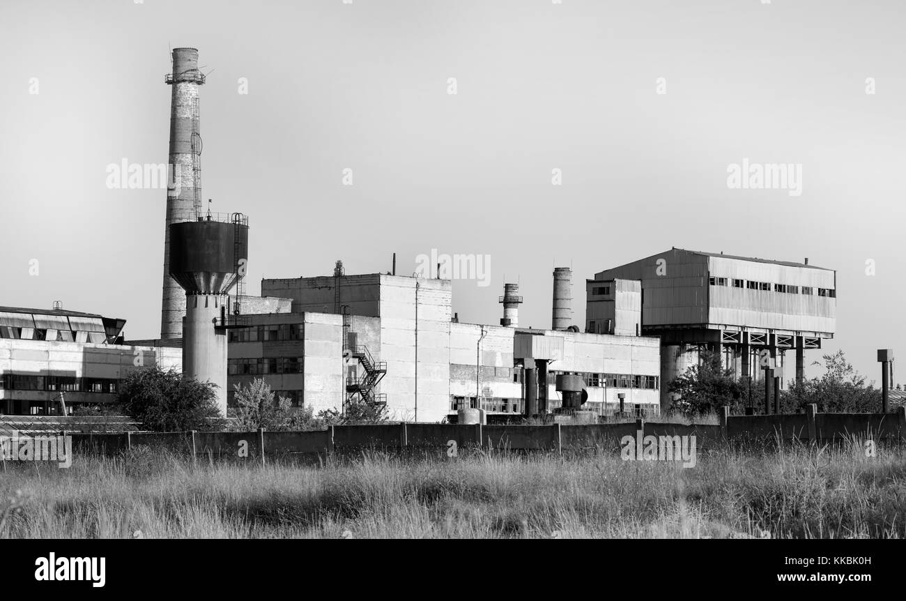 old USSR factory exterior, industry Stock Photo - Alamy