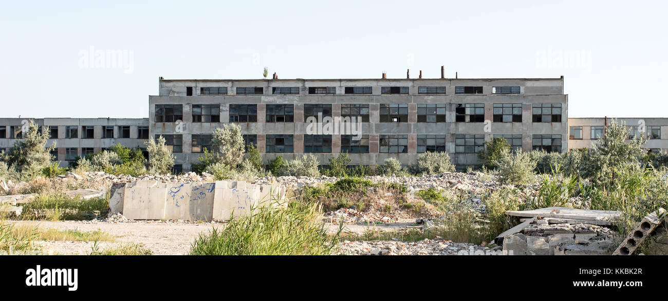 old USSR factory exterior, industry Stock Photo - Alamy
