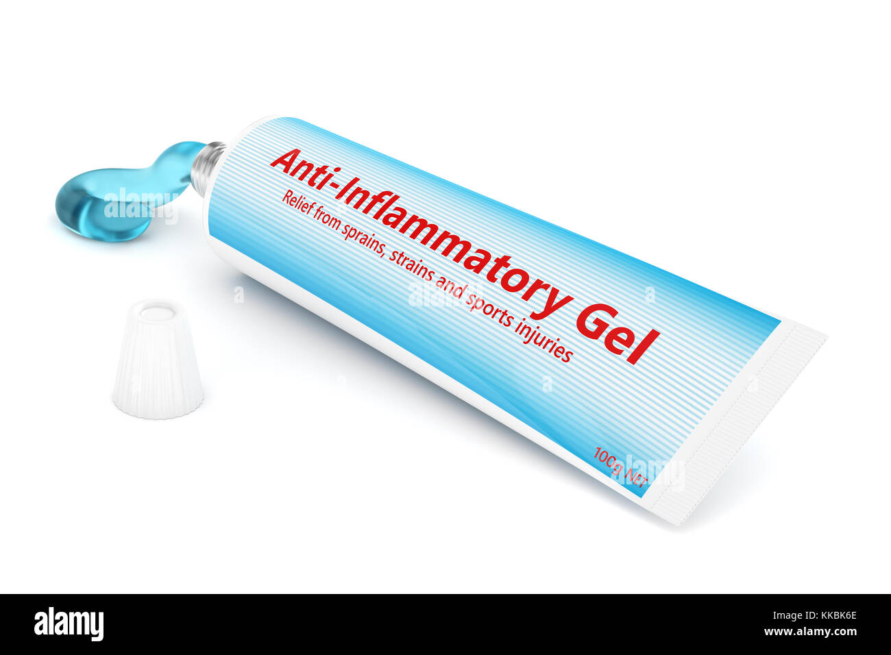 3d render of anti-infloammatory gel isolated over white background ...