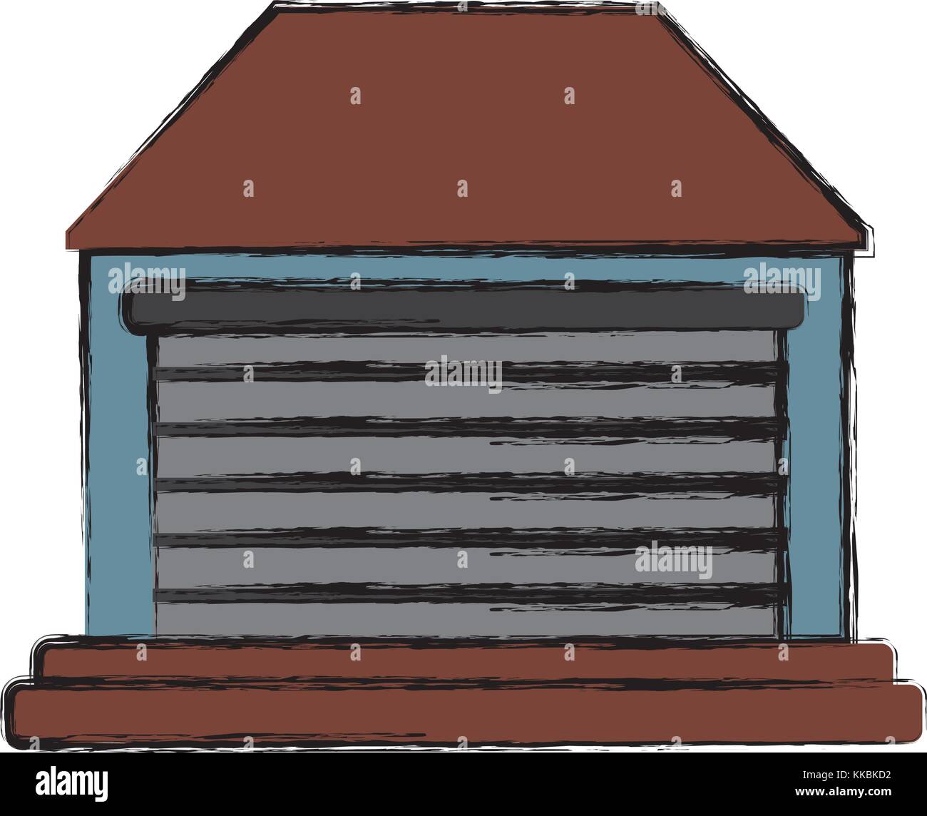 Front view garage door Stock Vector Images - Alamy