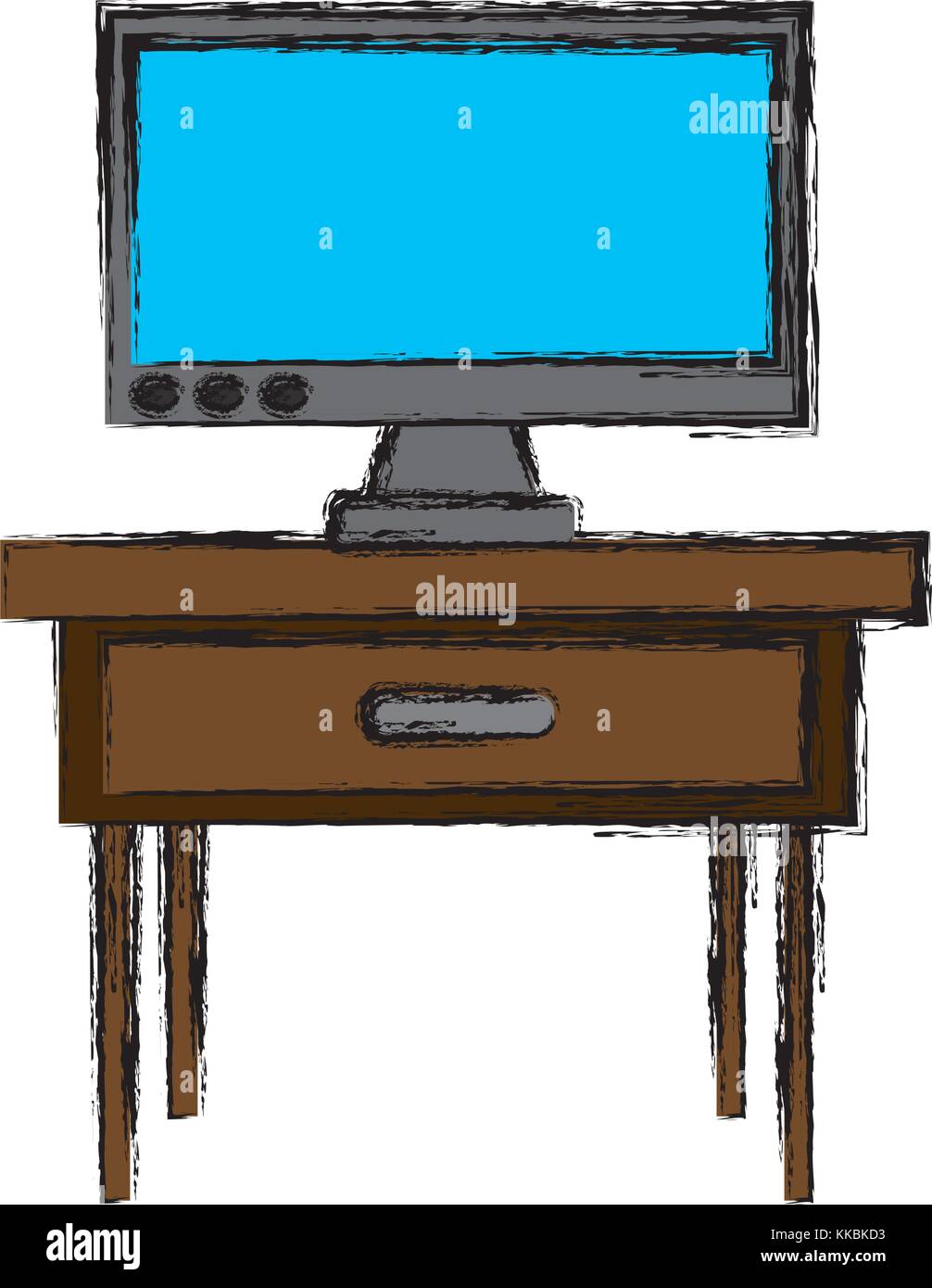 Broadcasting desk Stock Vector Images - Alamy