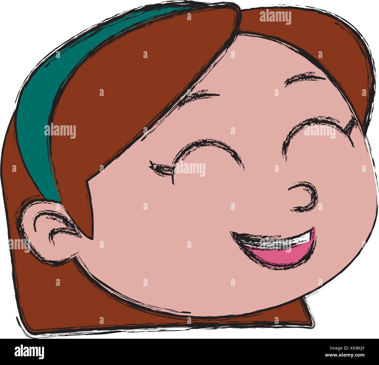 Cute girl face cartoon Stock Vector Image & Art - Alamy