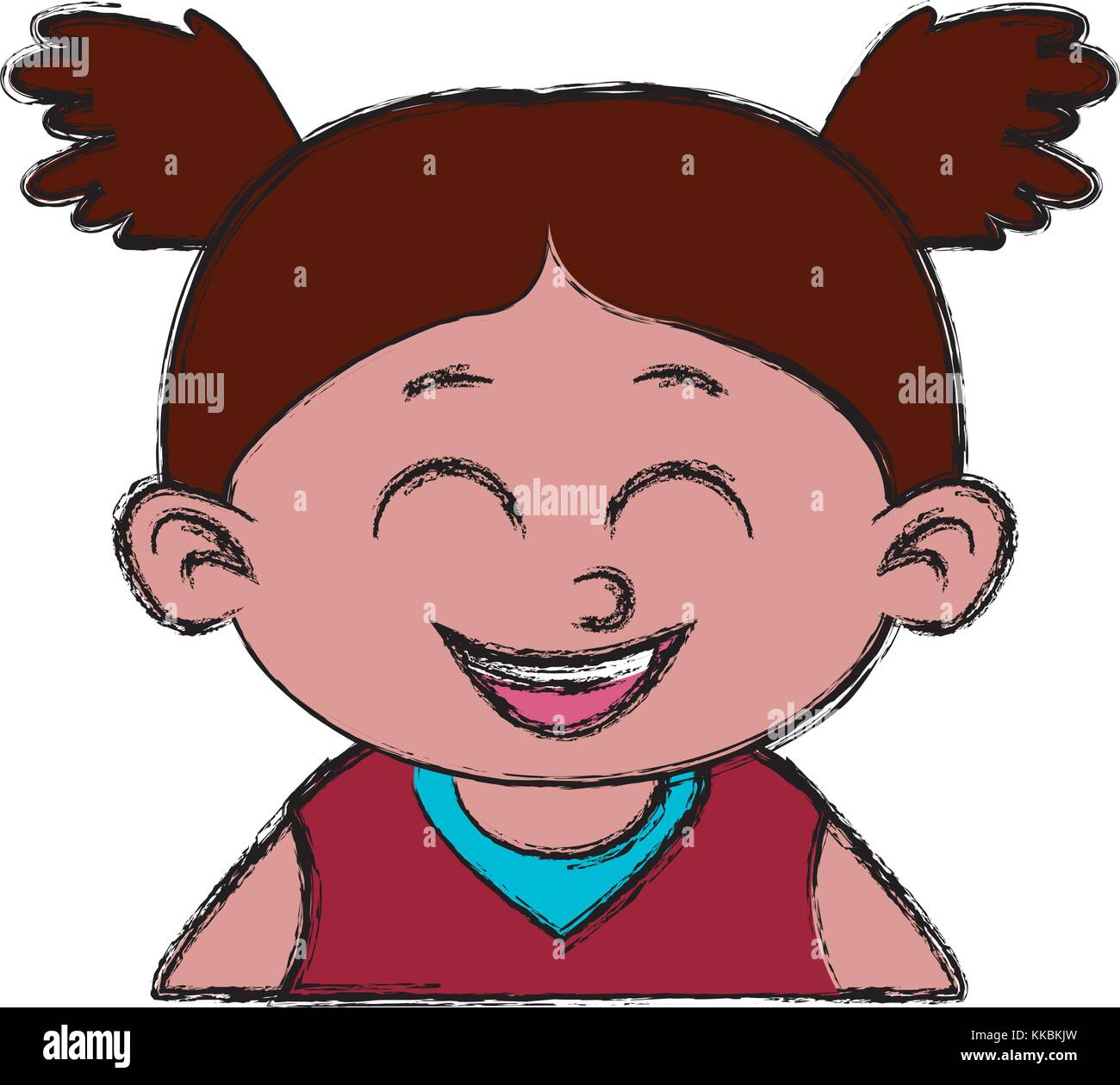 Cute girl face cartoon Stock Vector Image & Art - Alamy