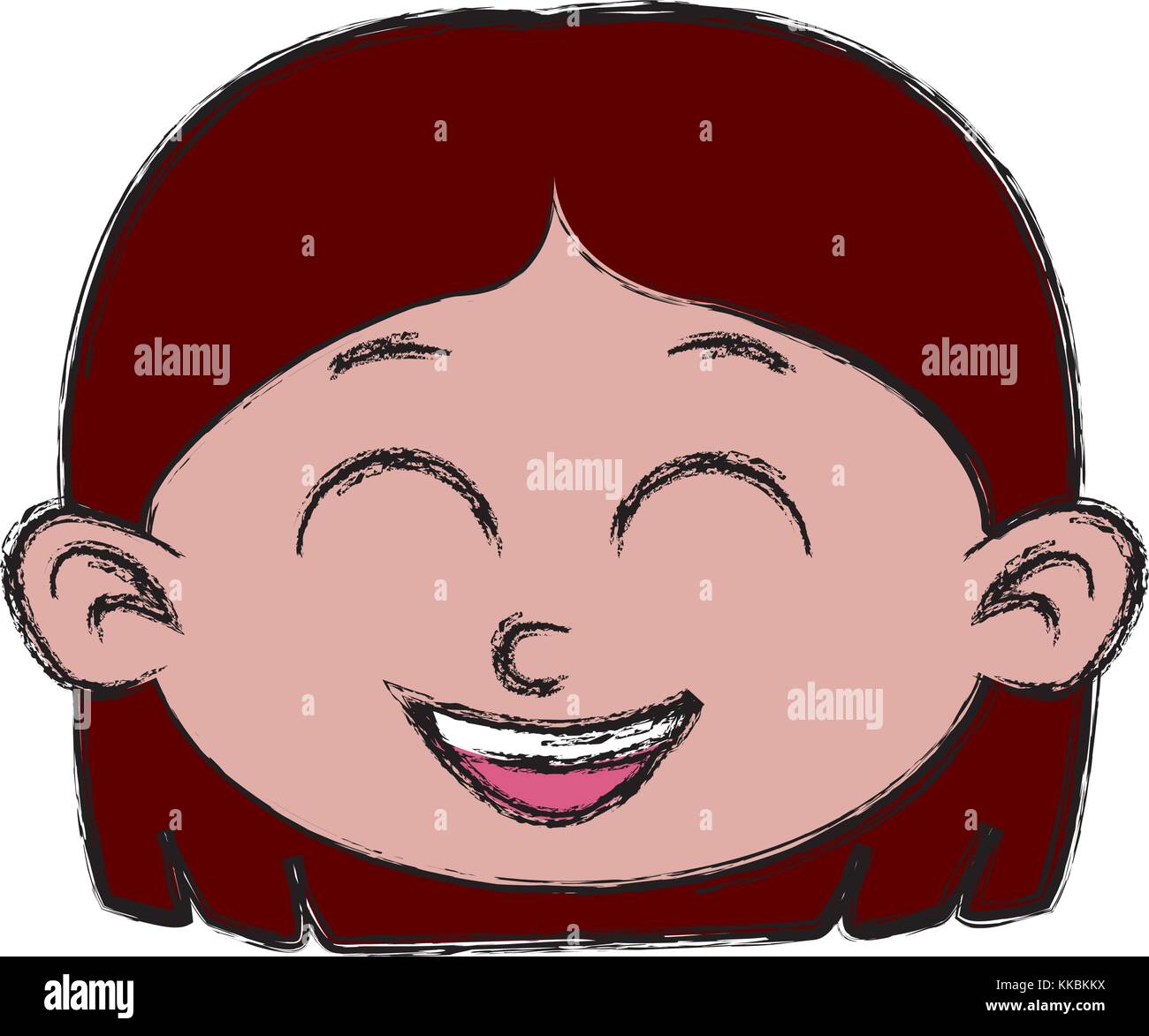 Cute girl face cartoon Stock Vector Image & Art - Alamy