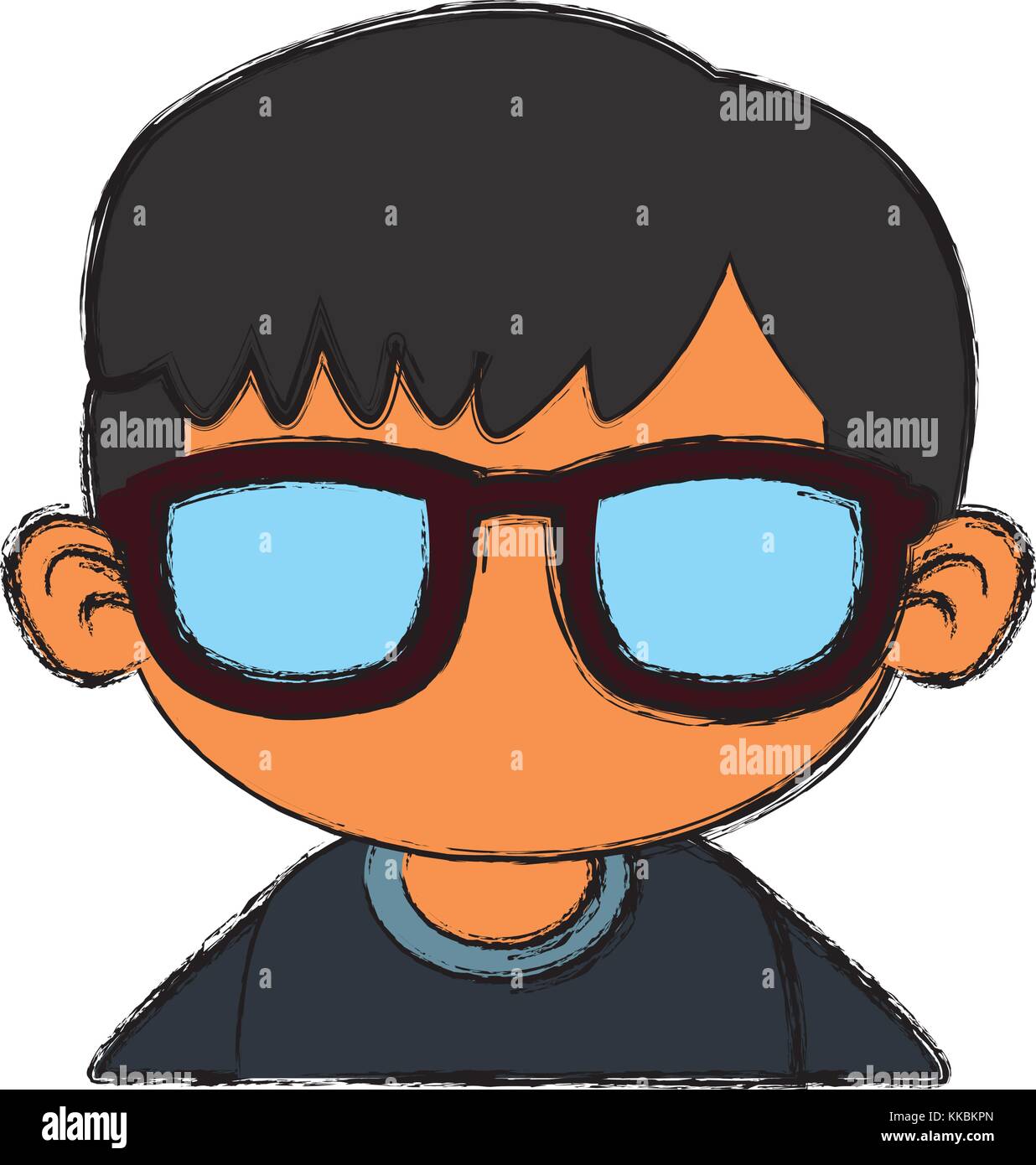 Cute boy with sunglasses cartoon Stock Vector Image & Art - Alamy