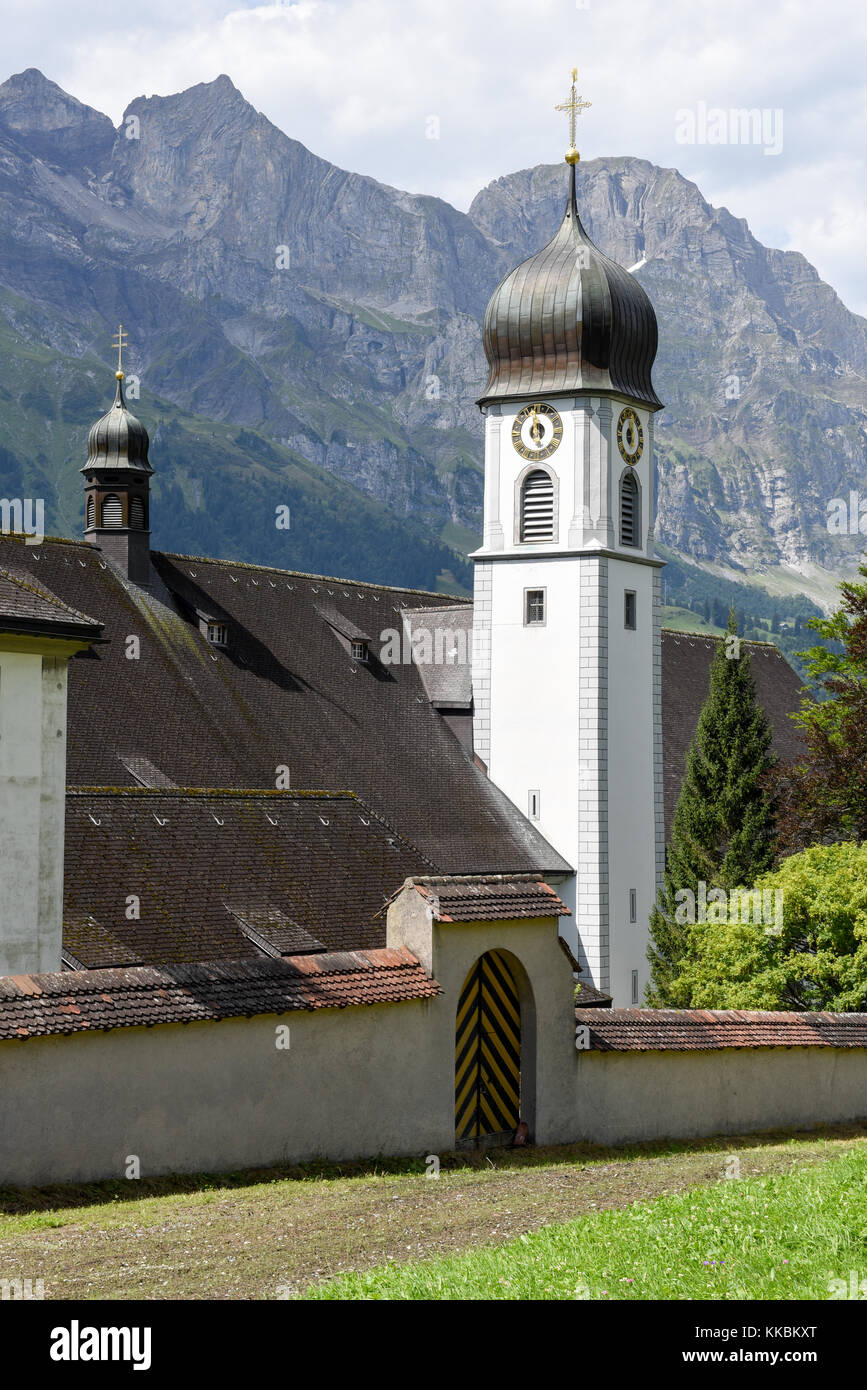 Engelberg, Switzerland - 1 August 2017: the monastery of Engelberg on ...