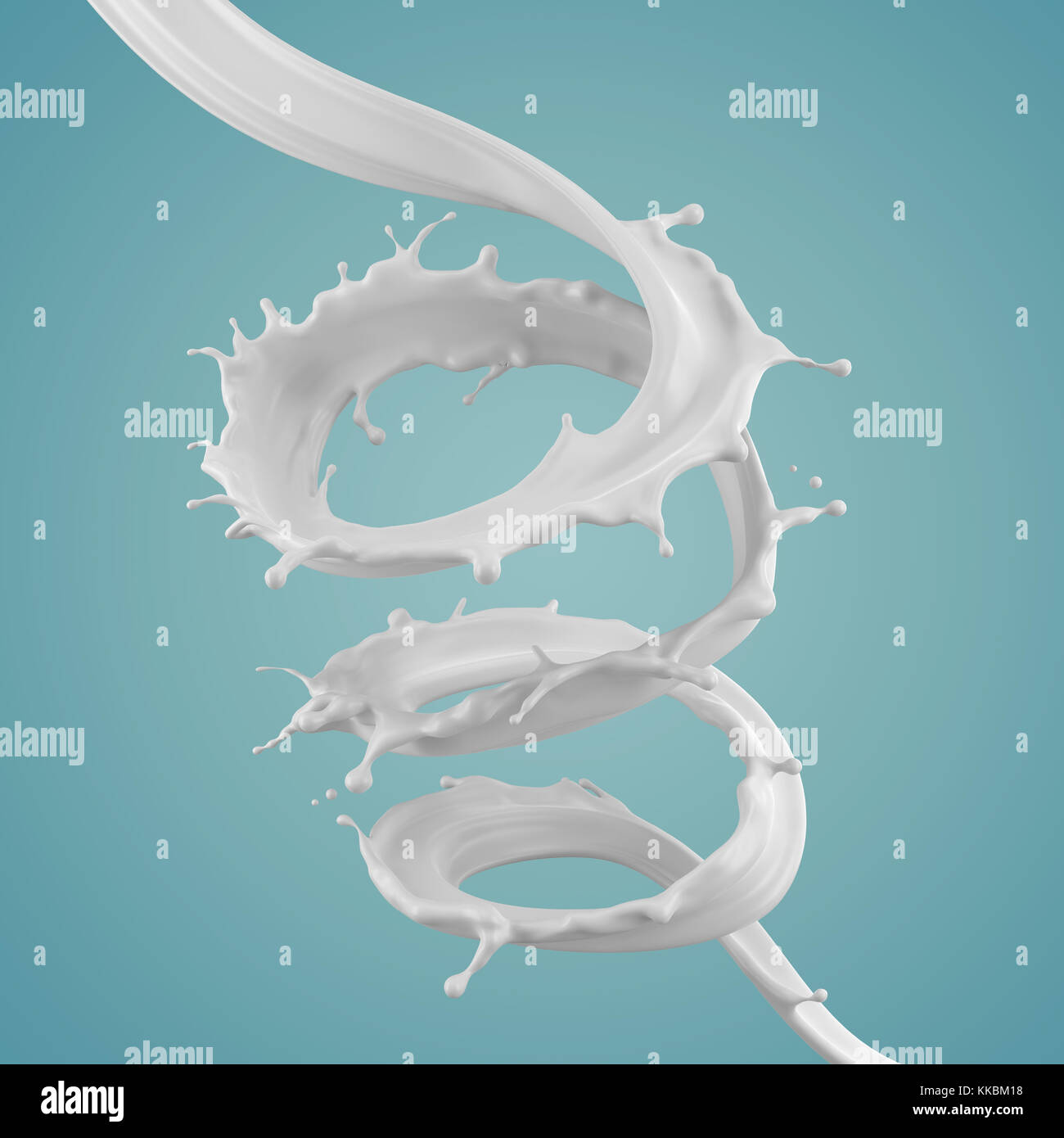 milk spiral, milk or white fluid splash, milk or yogurt wave, liquid ...