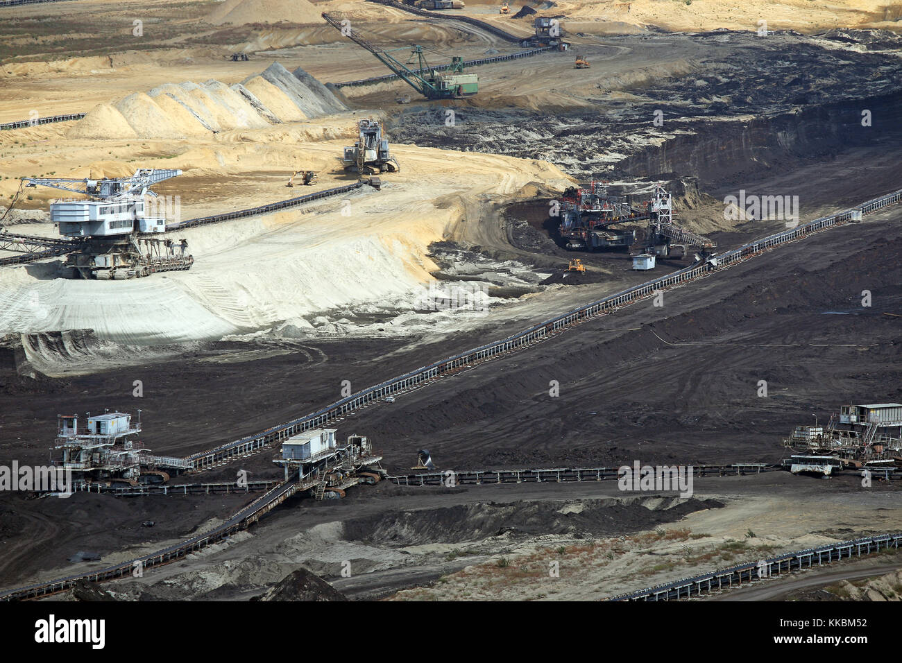 open pit coal mine with excavators and machinery Stock Photo - Alamy