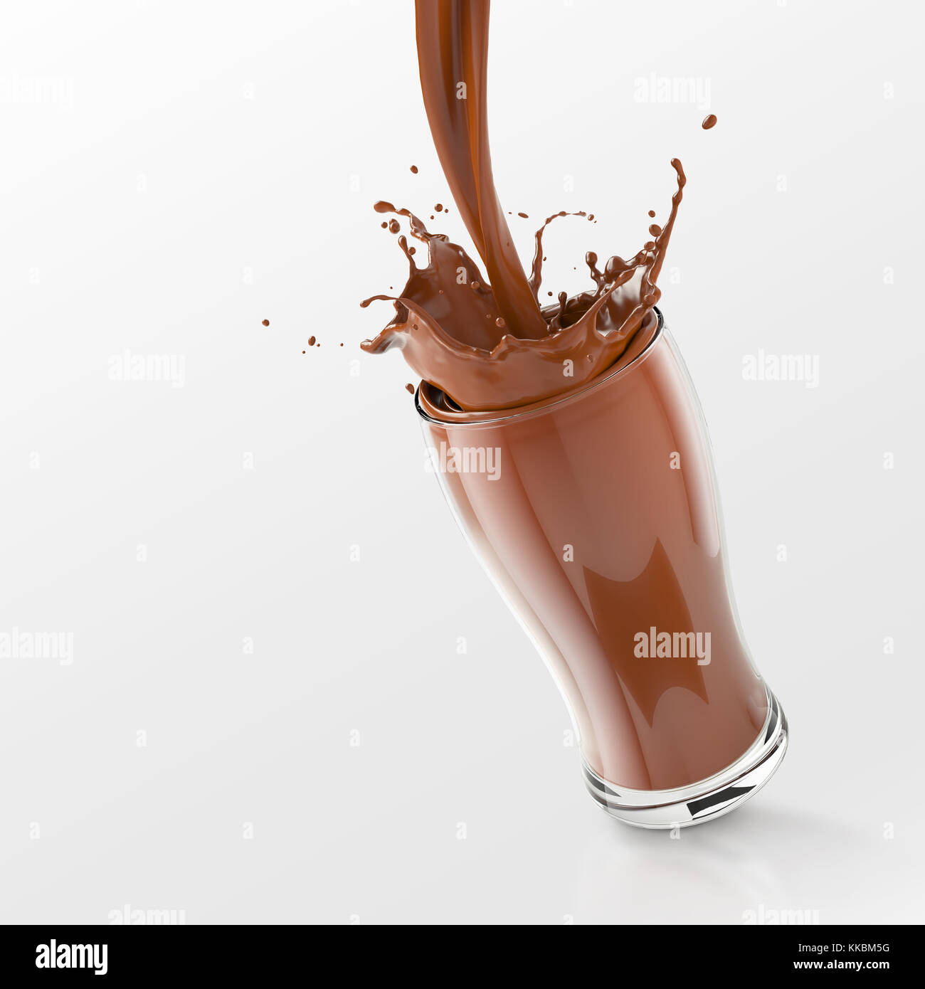 Fresh chocolate Splash in the glass,pouring chocolate splash isolated ...
