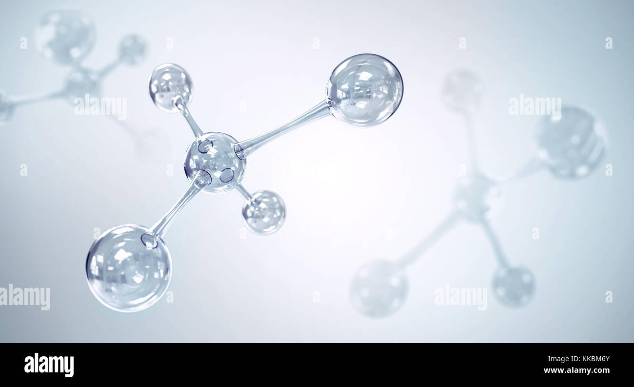 molecule or atom, Abstract atom or molecule structure for Science or ...