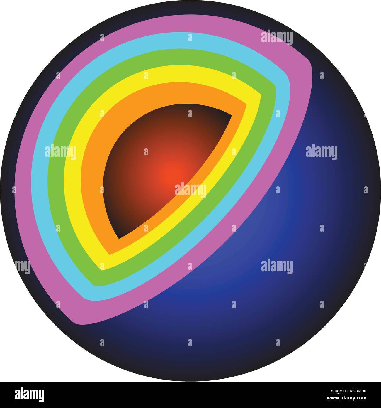 Abstract cut ball with multi-colored layers - vector Stock Vector Image ... Abstract cut ball with multi-colored layers - vector Stock Vector Image ...