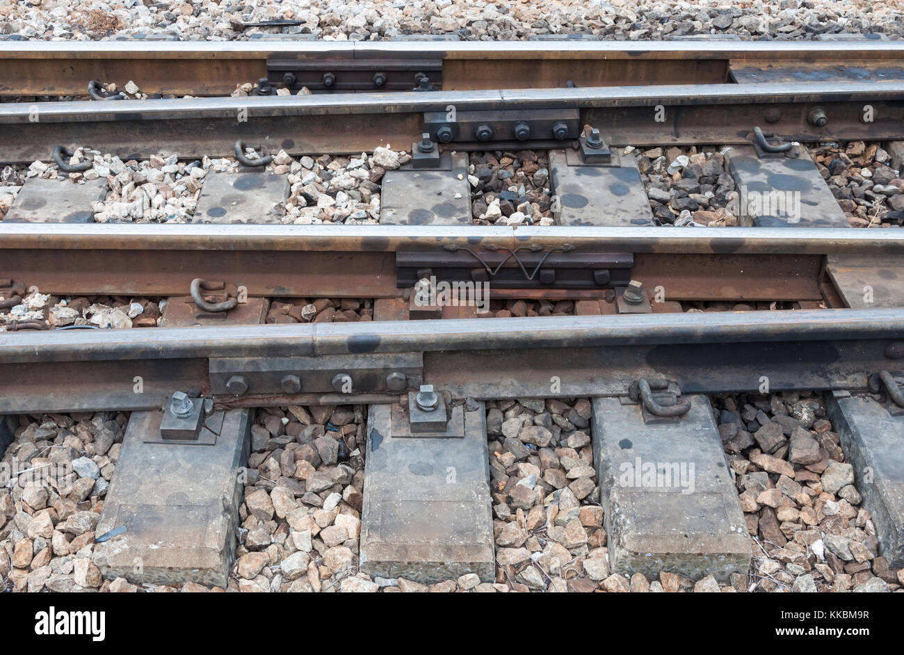 Detail of the interchange railway line from the station to the junction ...