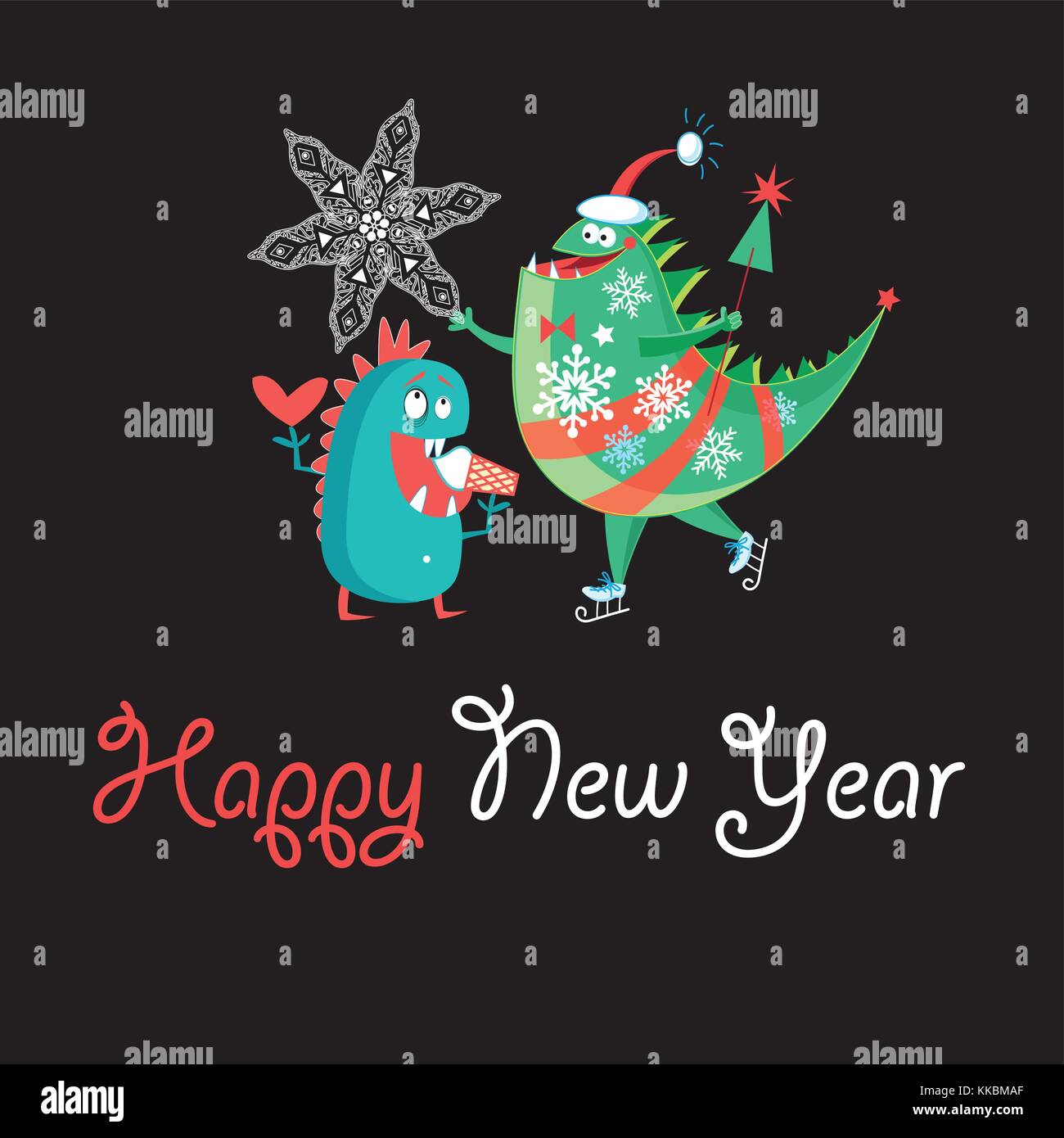 Dinosaur snow Stock Vector Images - Alamy