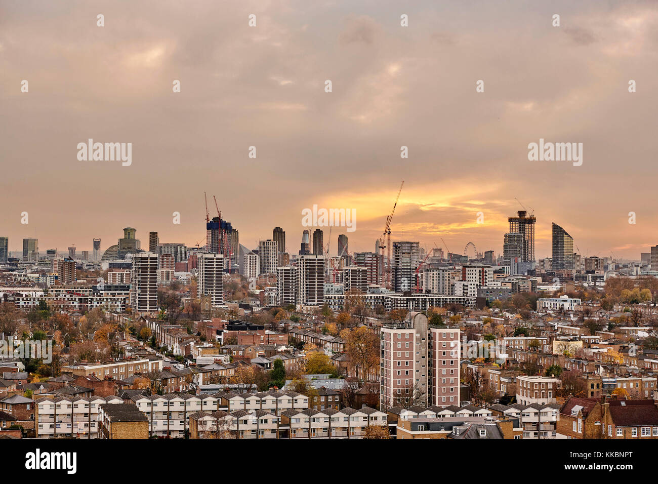 City of London Skyline, from Dalston, UK Stock Photo - Alamy