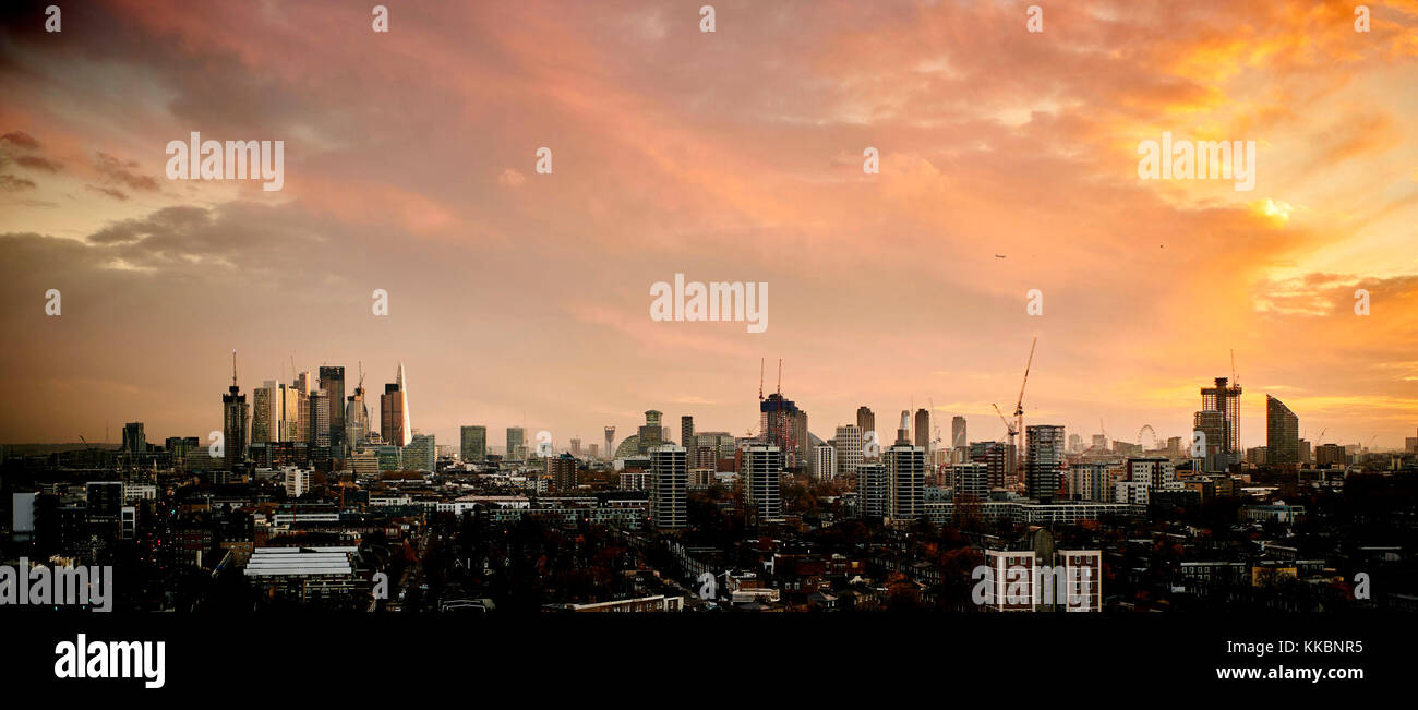 City of London Skyline, from Dalston, UK Stock Photo - Alamy