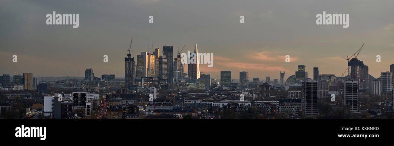 City of London Skyline, at night, from Dalston, UK Stock Photo - Alamy