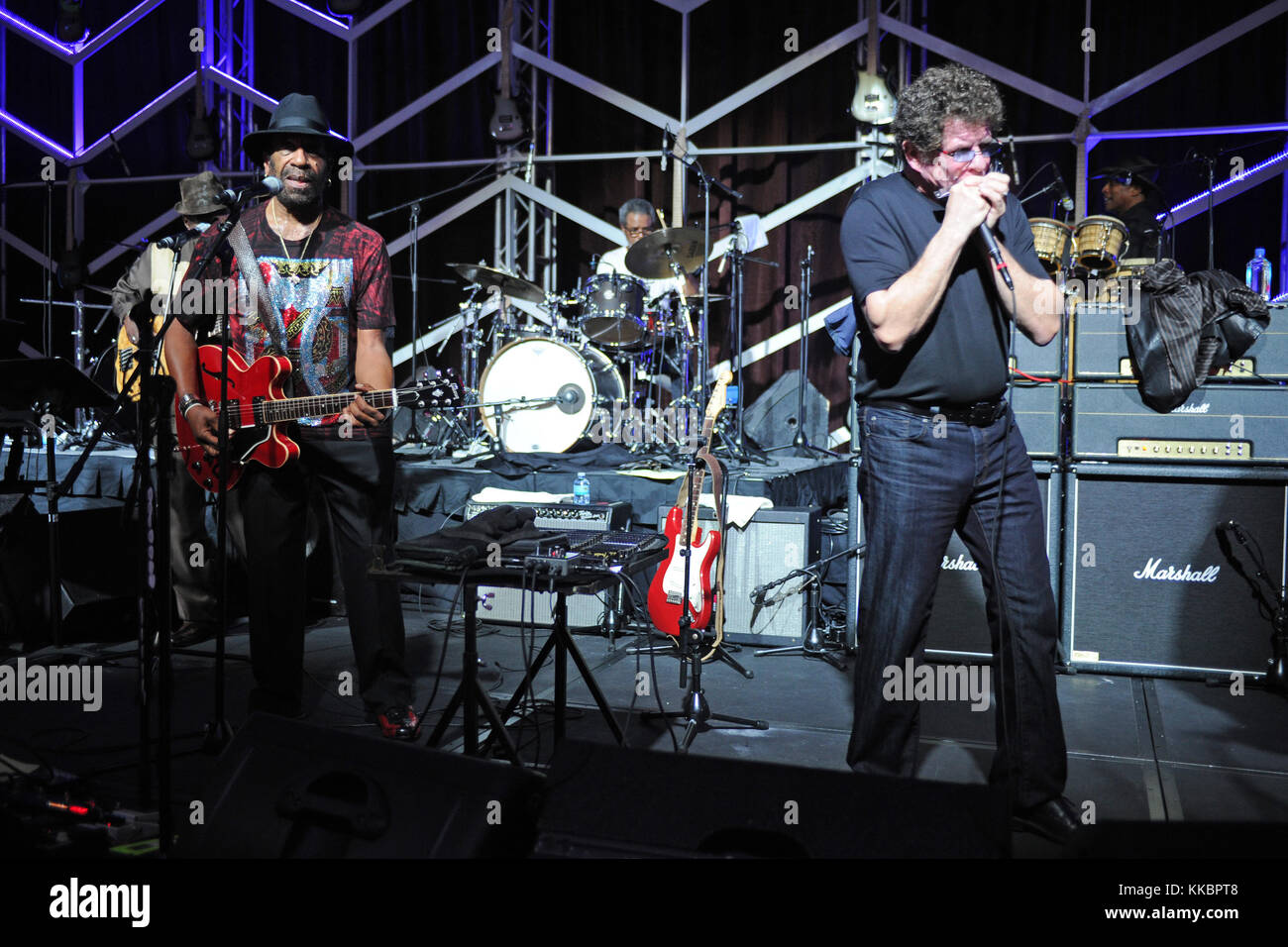 HOLLYWOOD FL - FEBRUARY 06: Howard E. Scott and Lee Oskar of The ...