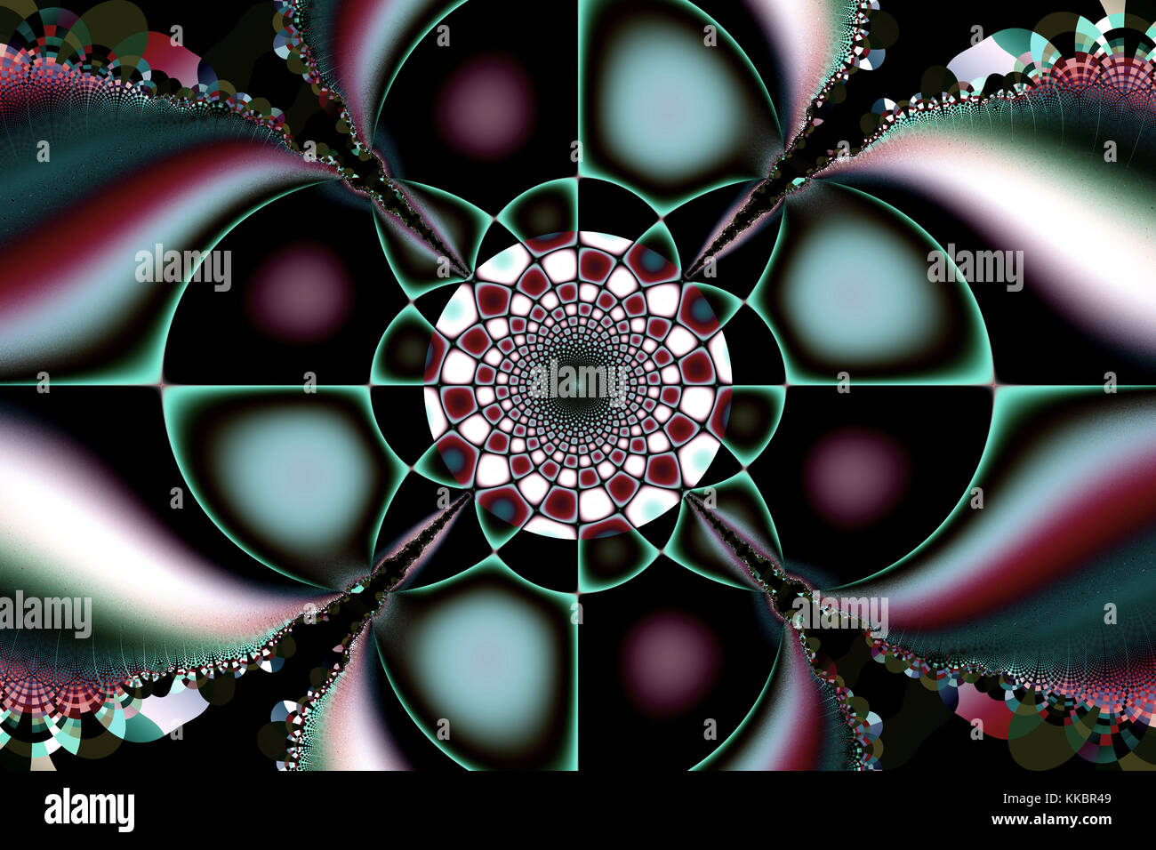 Illustration of a beautiful colored drawing of fractal structures Stock Photo - Alamy