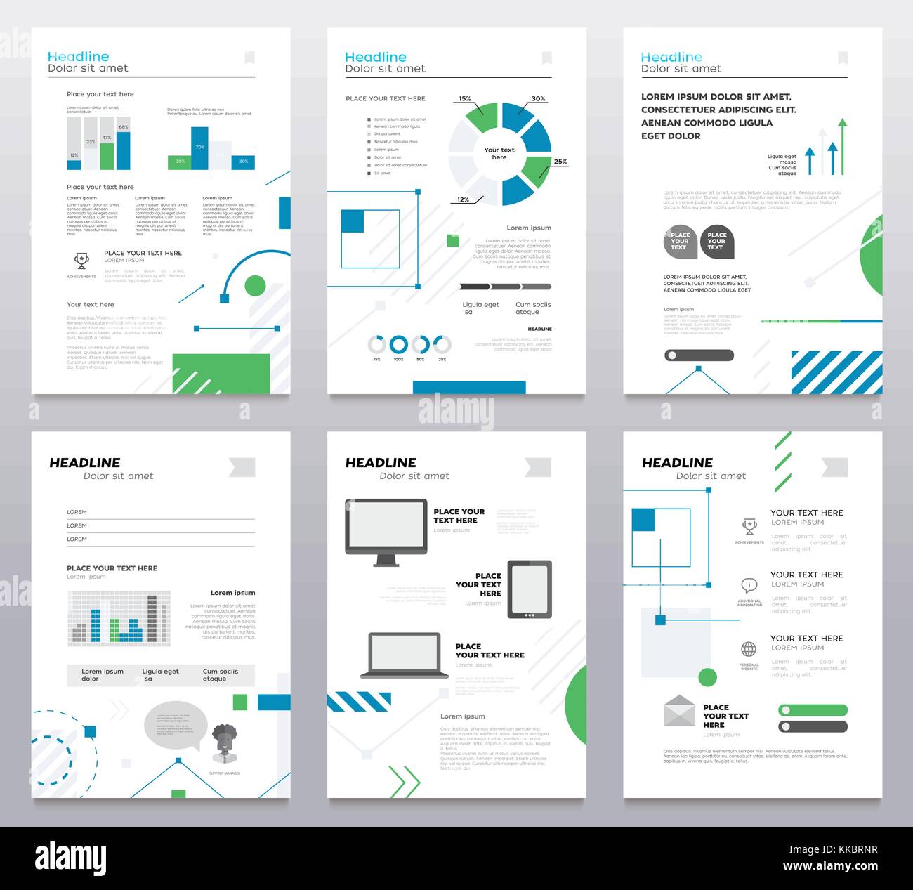Presentation booklet cover - vector template a4 pages Stock Vector ...