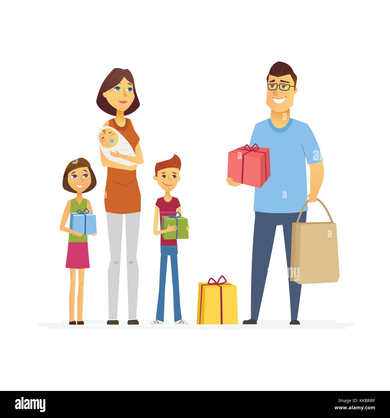 Large Family Stock Vector Images - Alamy
