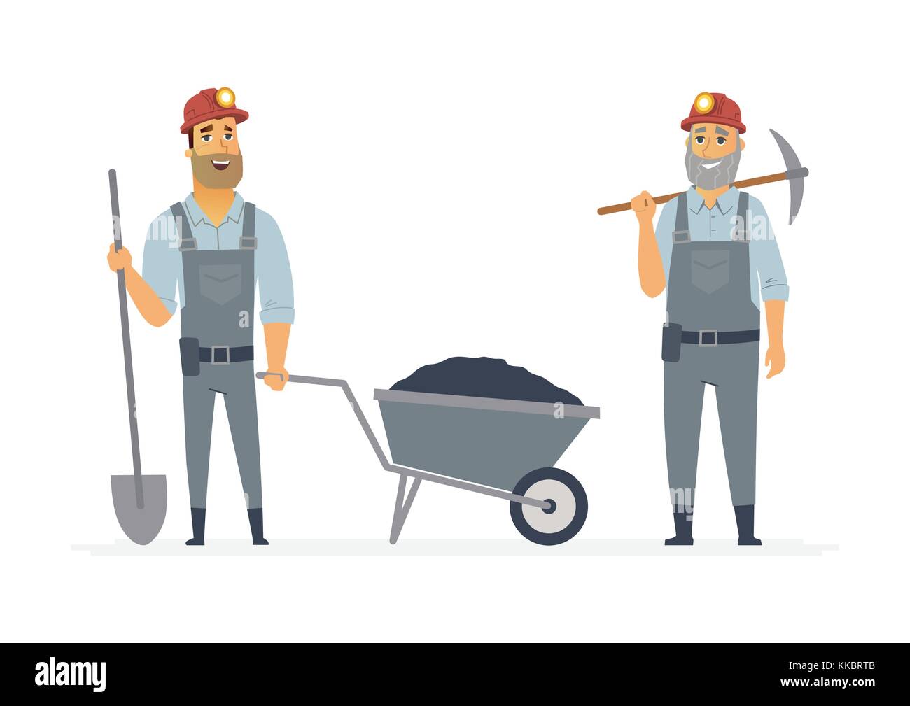 Miners - cartoon people characters illustration Stock Vector Image ...
