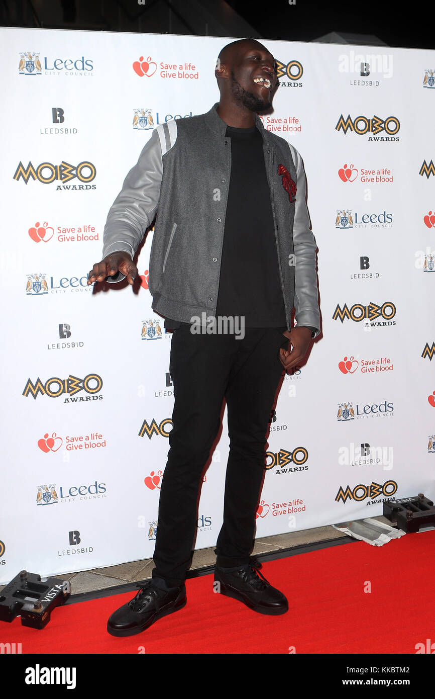 Stormzy attending the 22nd Mobo Awards held at Leeds First Direct Arena ...