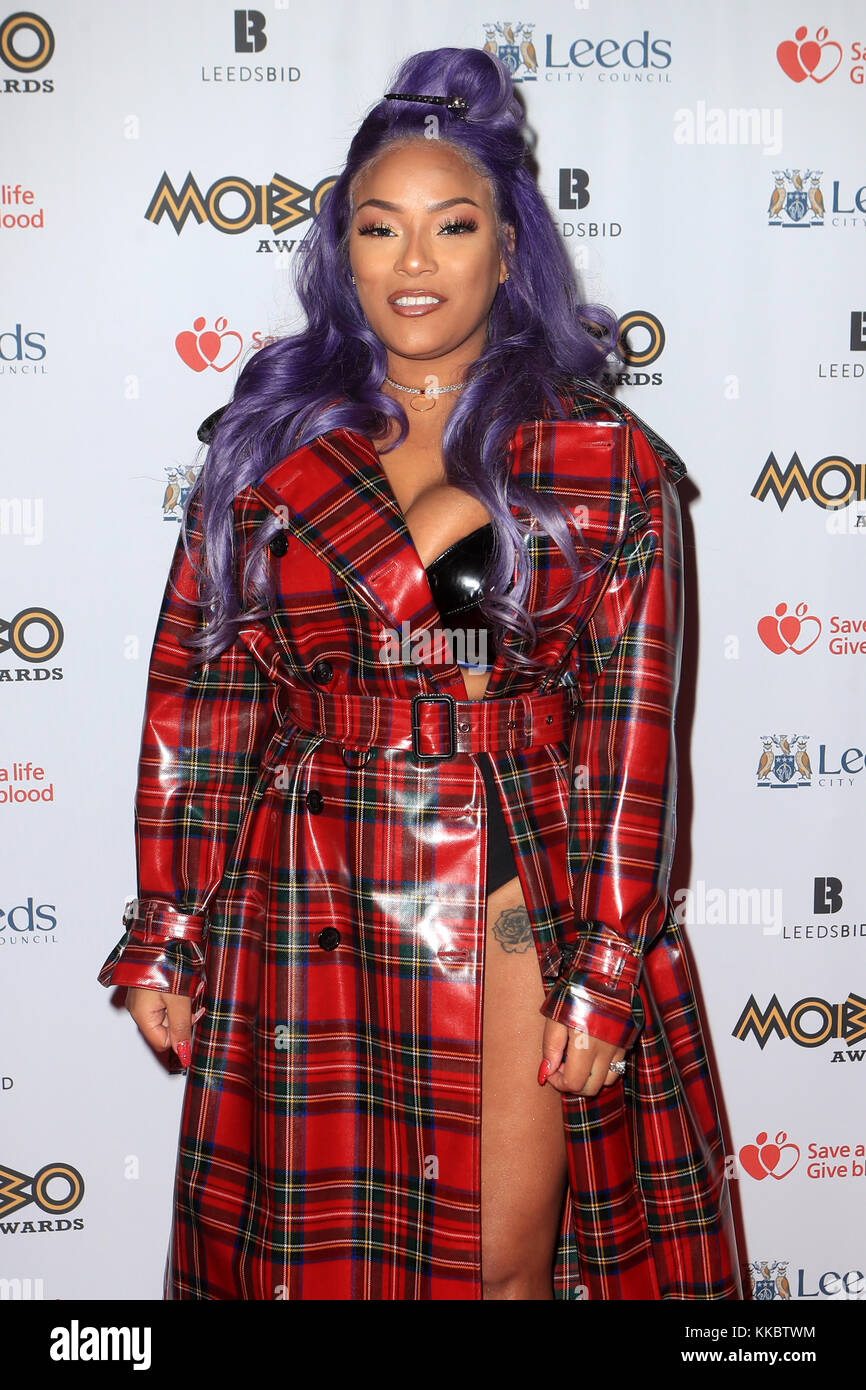 Stefflon Don attending the 22nd Mobo Awards held at Leeds First Direct ...