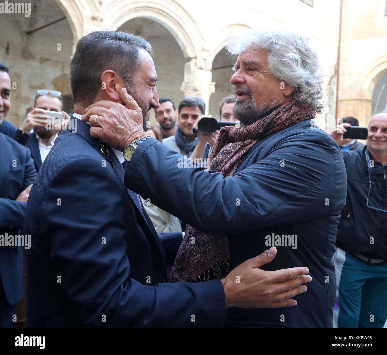 Beppe Grillo in Palermo for the electoral campaign of the 5 Star ...