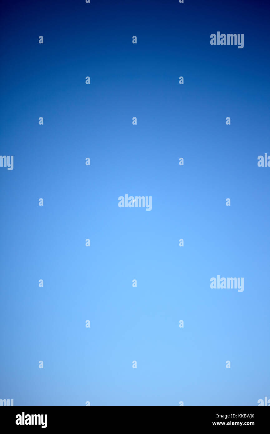 Sunny full frame cloudless blue sky background with gradient color and ...