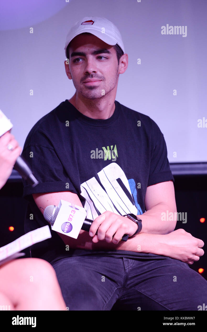 HOLLYWOOD, FL - JUNE 11: Joe Jonas of DNCE visits radio station Hits 97 ...