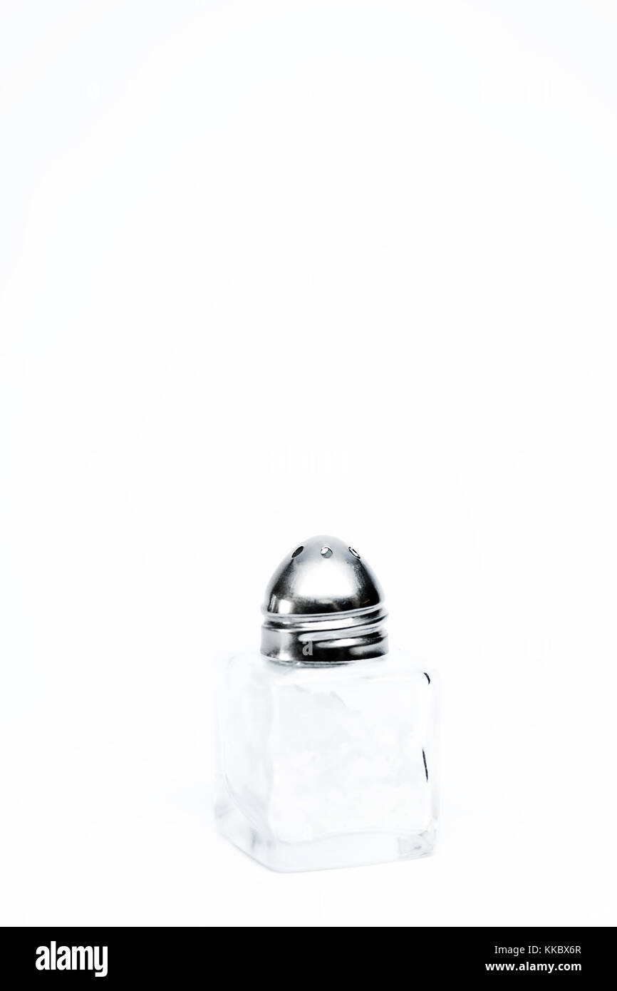 Sea salt on white isolated background Stock Photo - Alamy