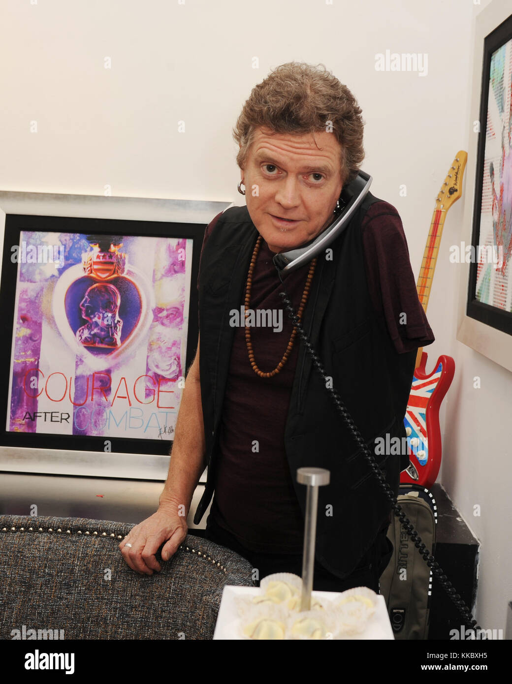 FORT LAUDERDALE, FL - JANUARY 16: Rick Allen of Def Leppard showcases ...