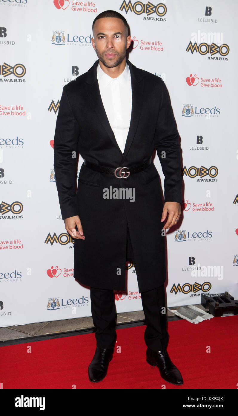 Marvin Humes attending the 22nd Mobo Awards held at Leeds First Direct ...