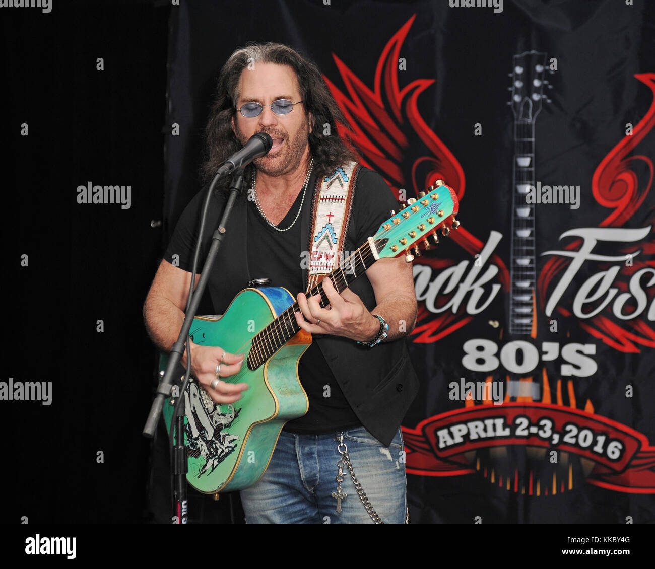 WESTON, FL - MARCH 31: Kip Winger performs at the Rockfest 80s press ...