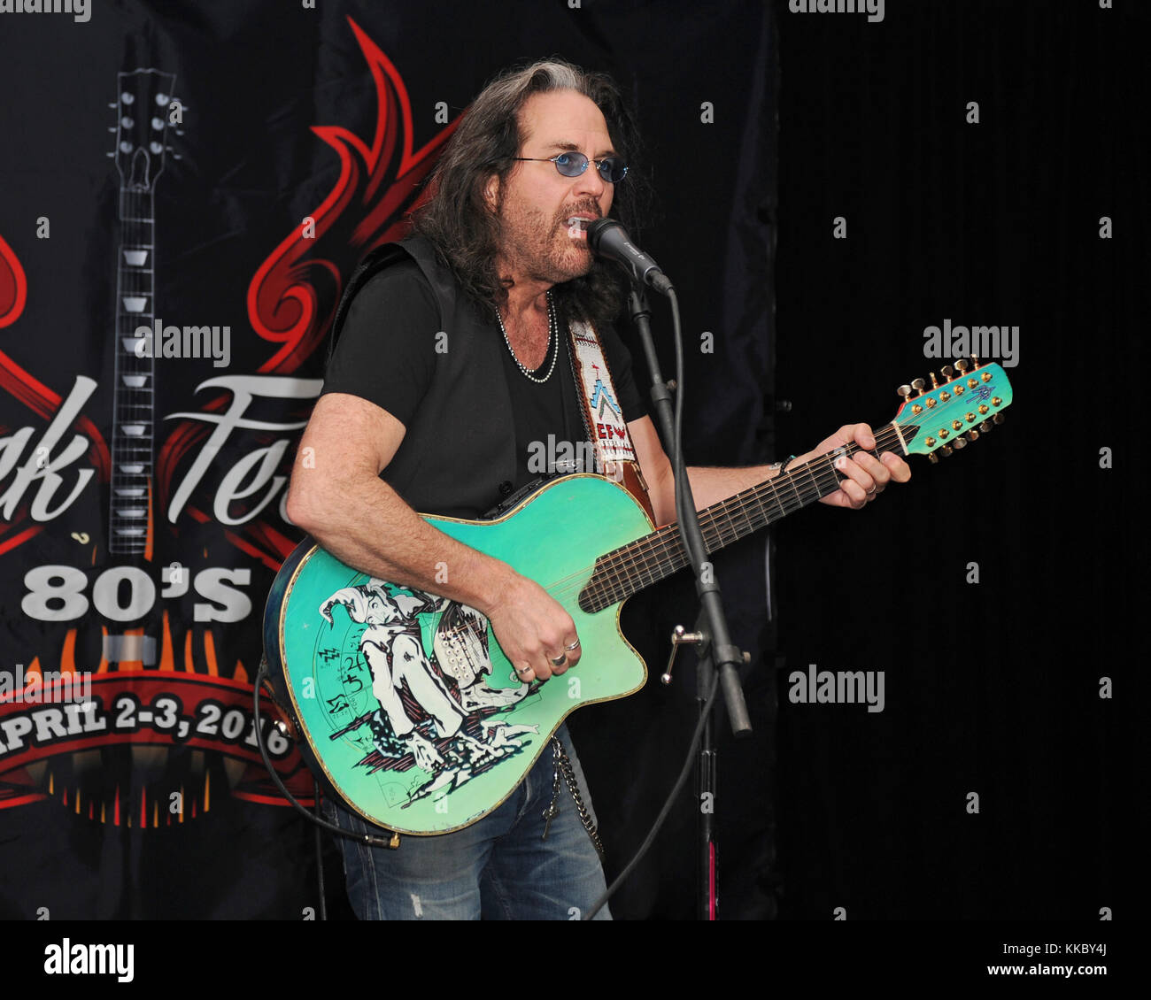 WESTON, FL - MARCH 31: Kip Winger performs at the Rockfest 80s press ...