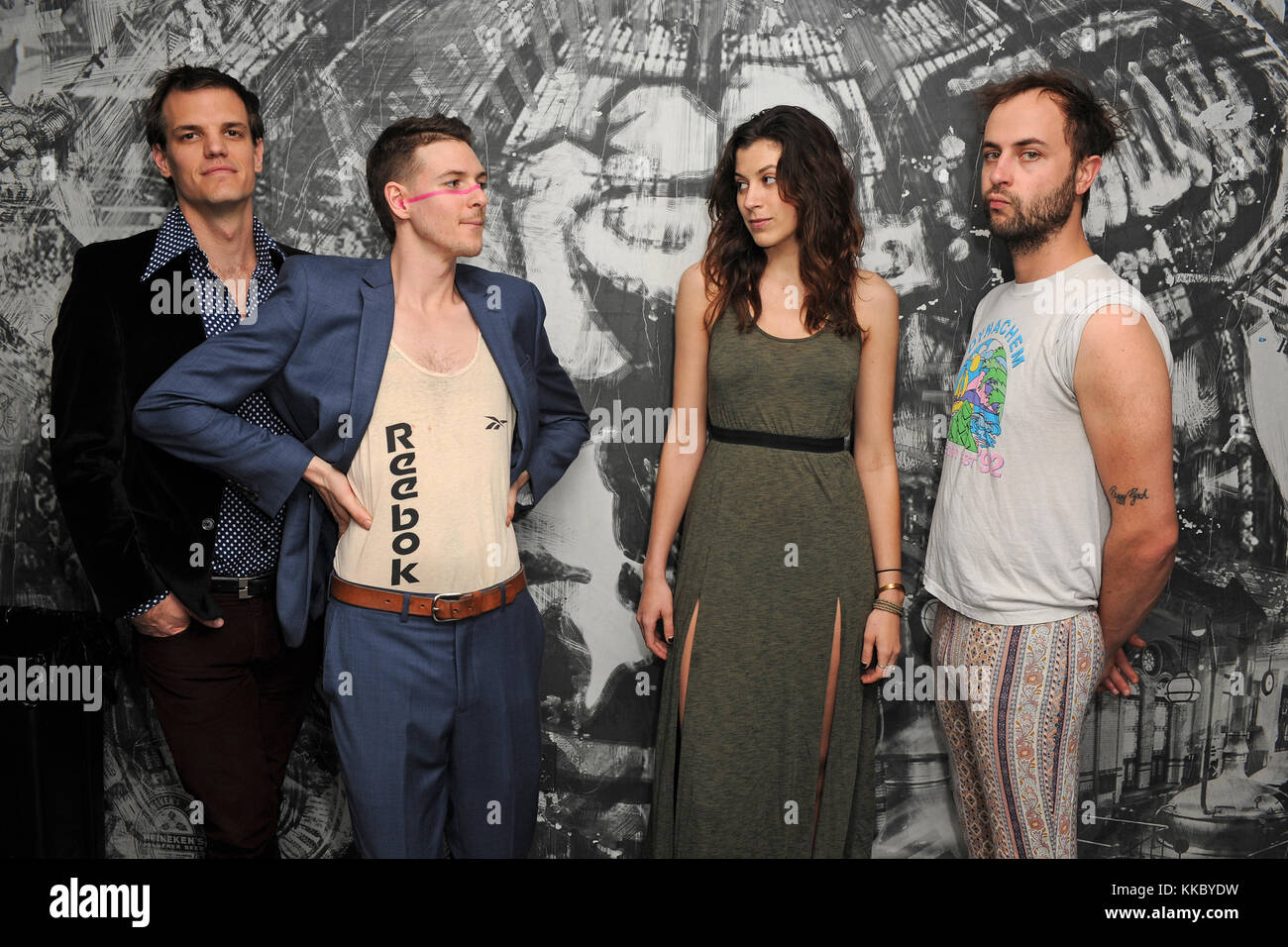 FORT LAUDERDALE, FL - MARCH 13: Zak Appleby, Matt Myers, Katie Toupin, Shane Cody of Houndmouth ...