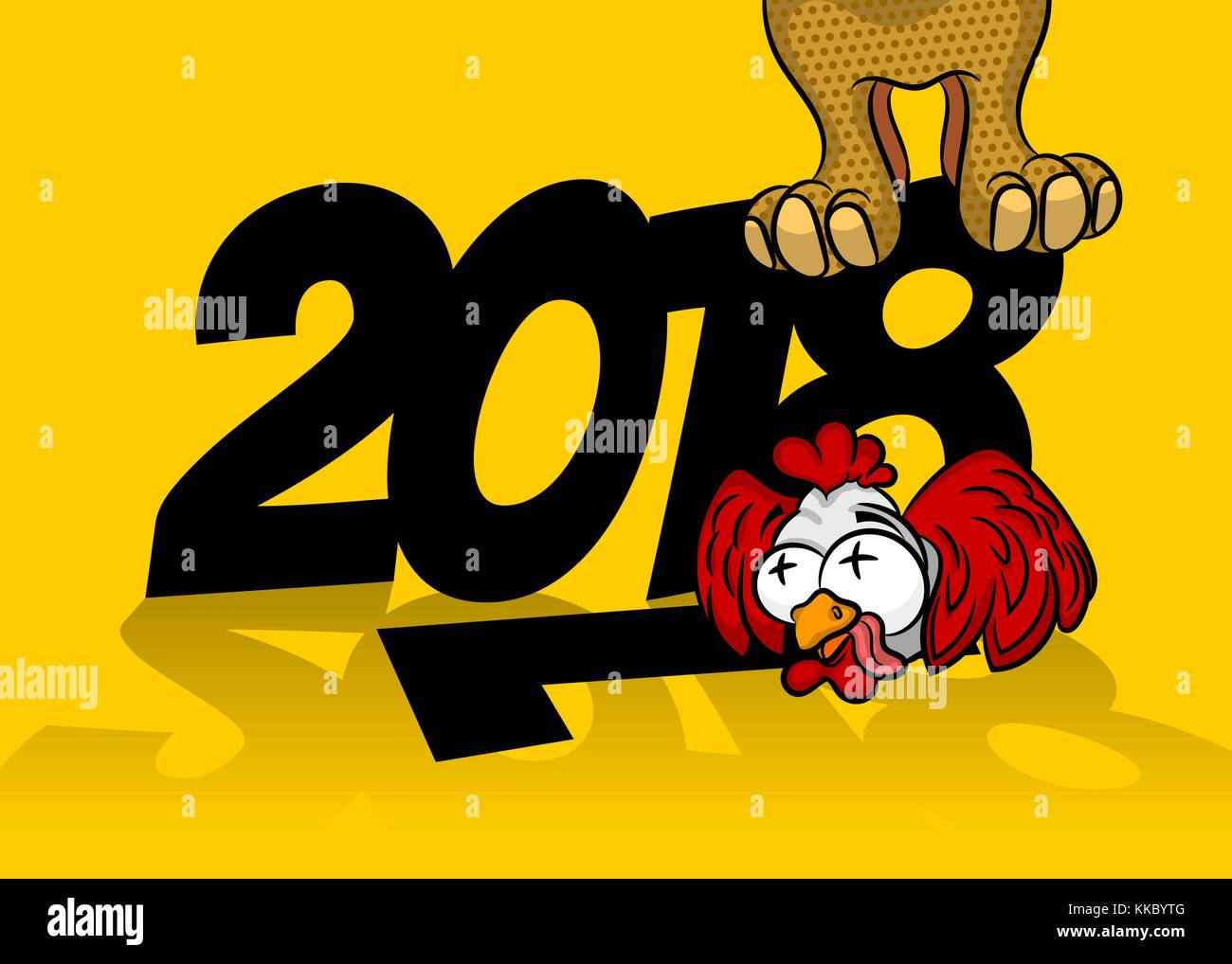 New year card funny Stock Vector Images - Alamy
