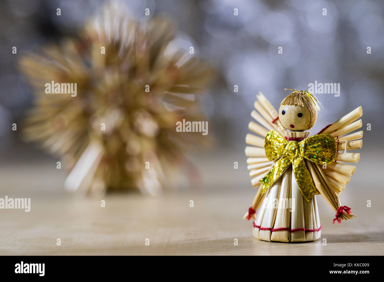Christmas decorations for Christmas. Christmas ornaments made of straw ...