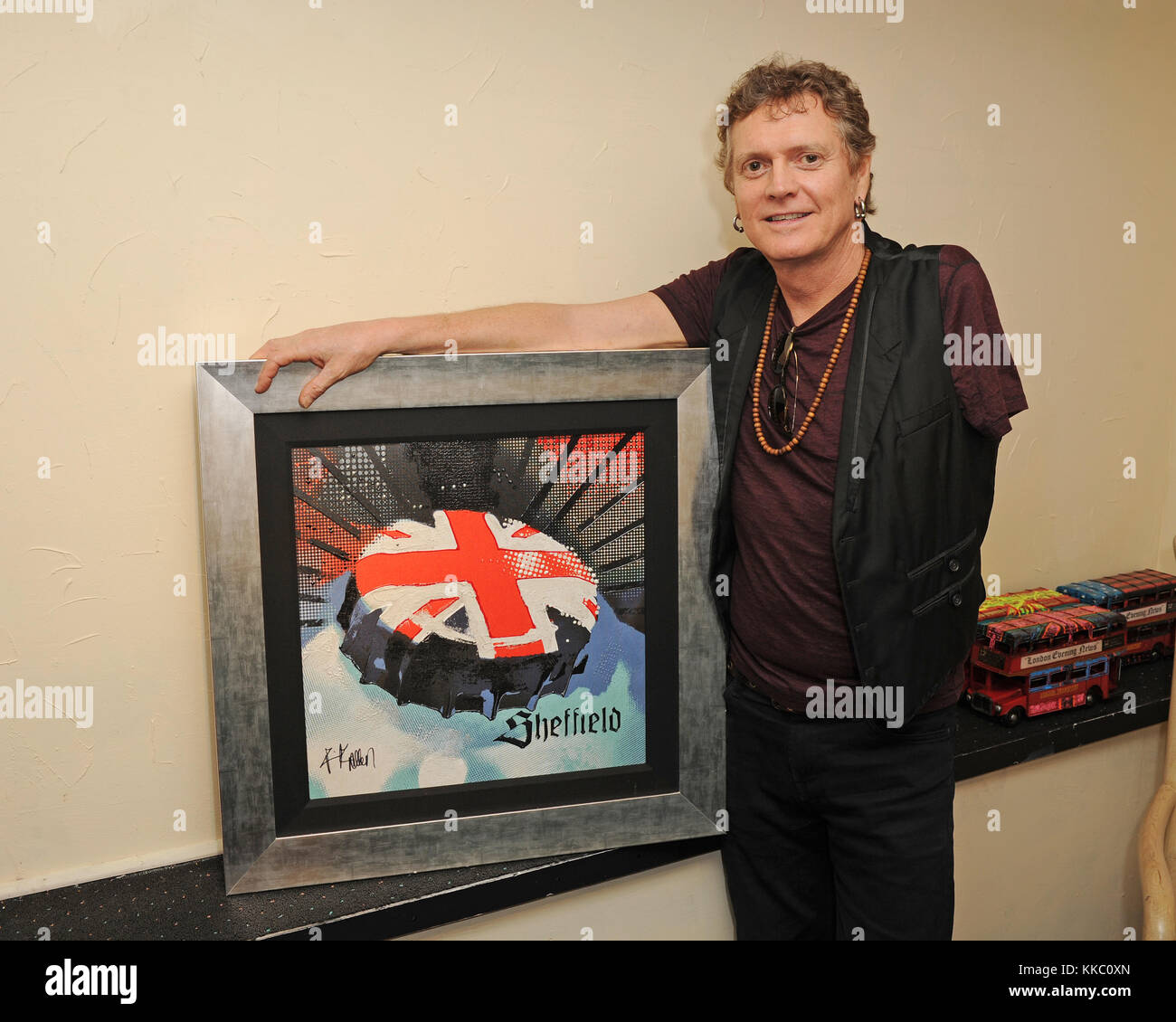 FORT LAUDERDALE, FL - JANUARY 16: Rick Allen of Def Leppard showcases ...