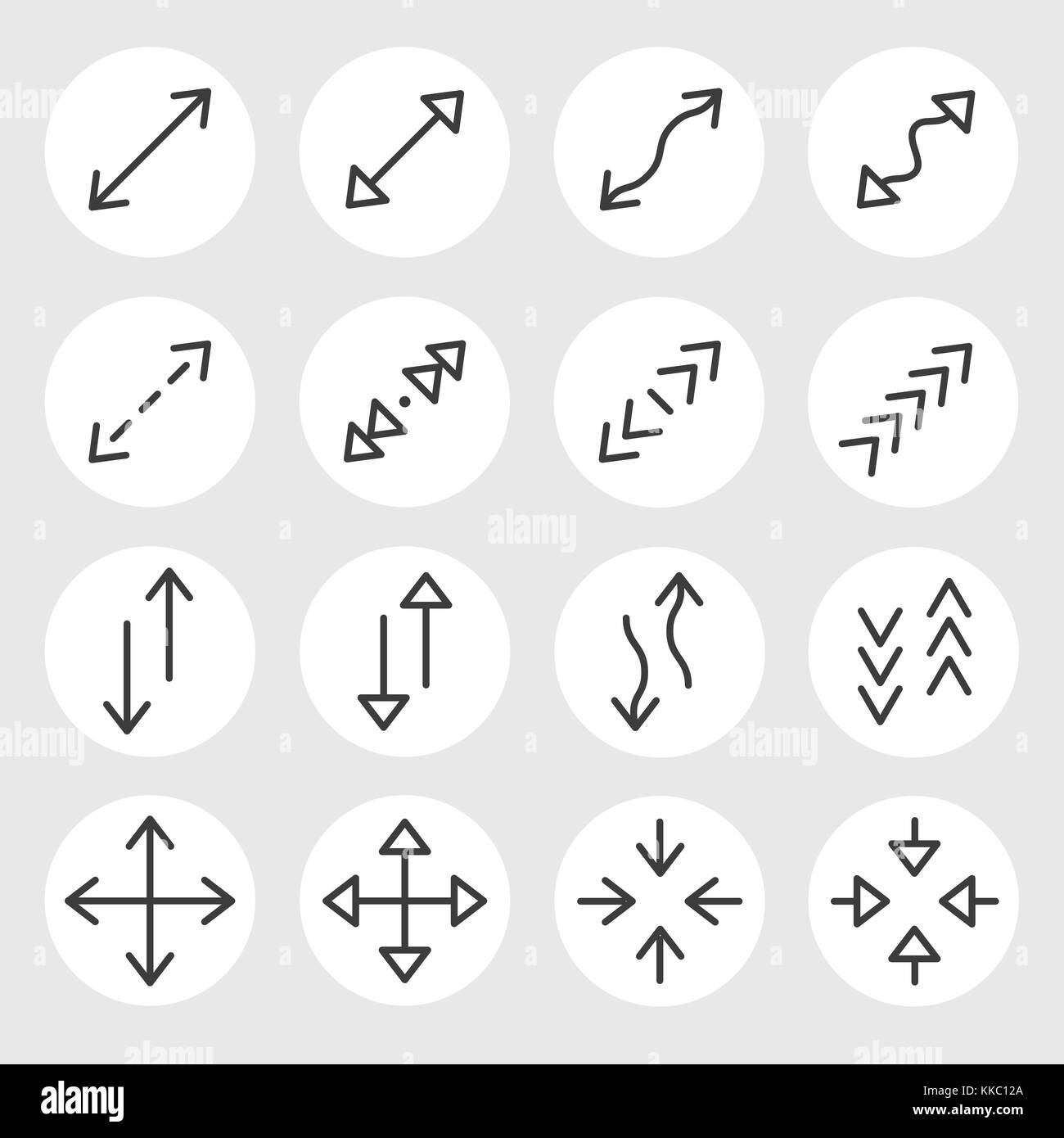 Line icons vector set Stock Vector Image & Art - Alamy