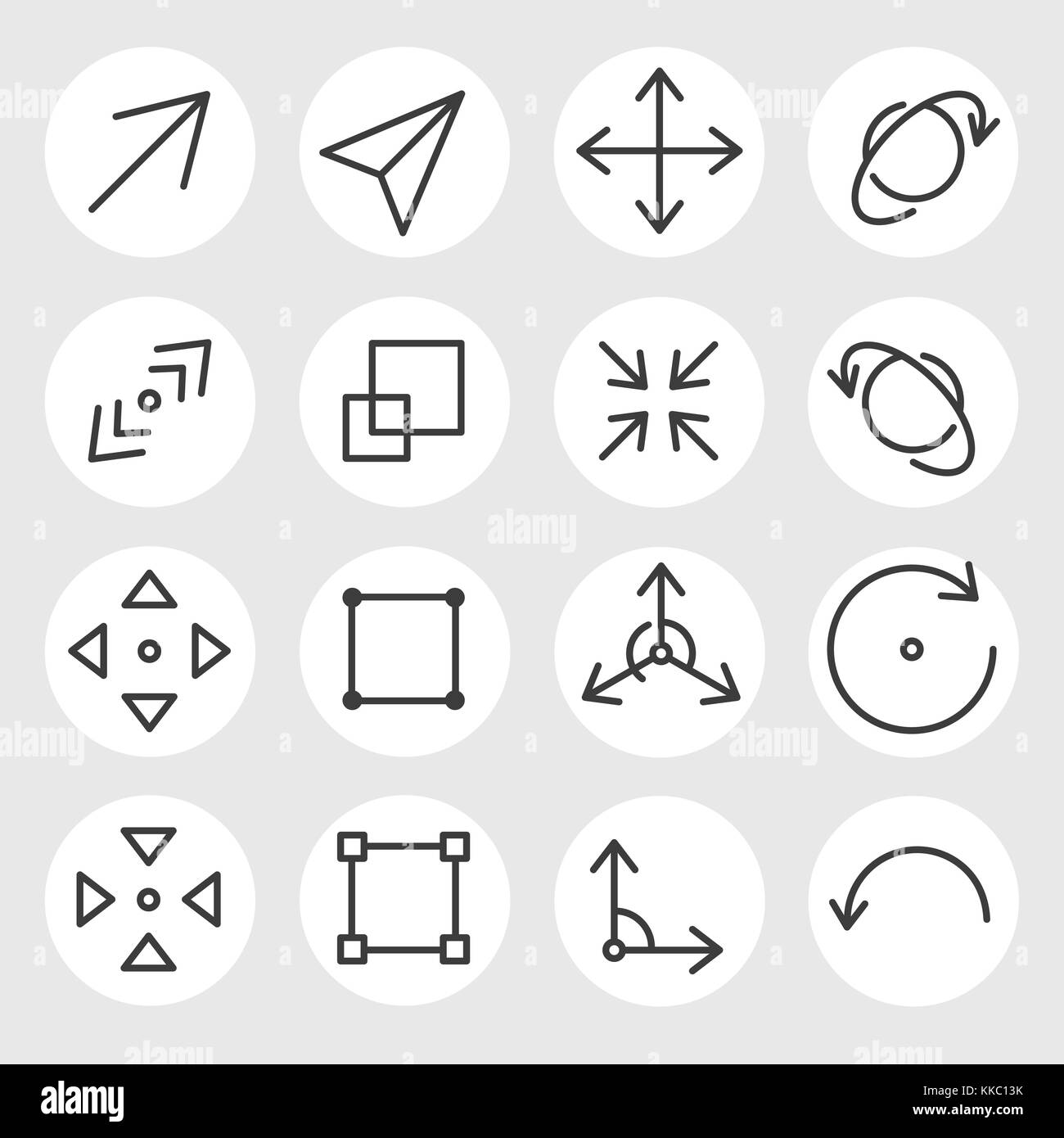 Line icons vector set Stock Vector Image & Art - Alamy